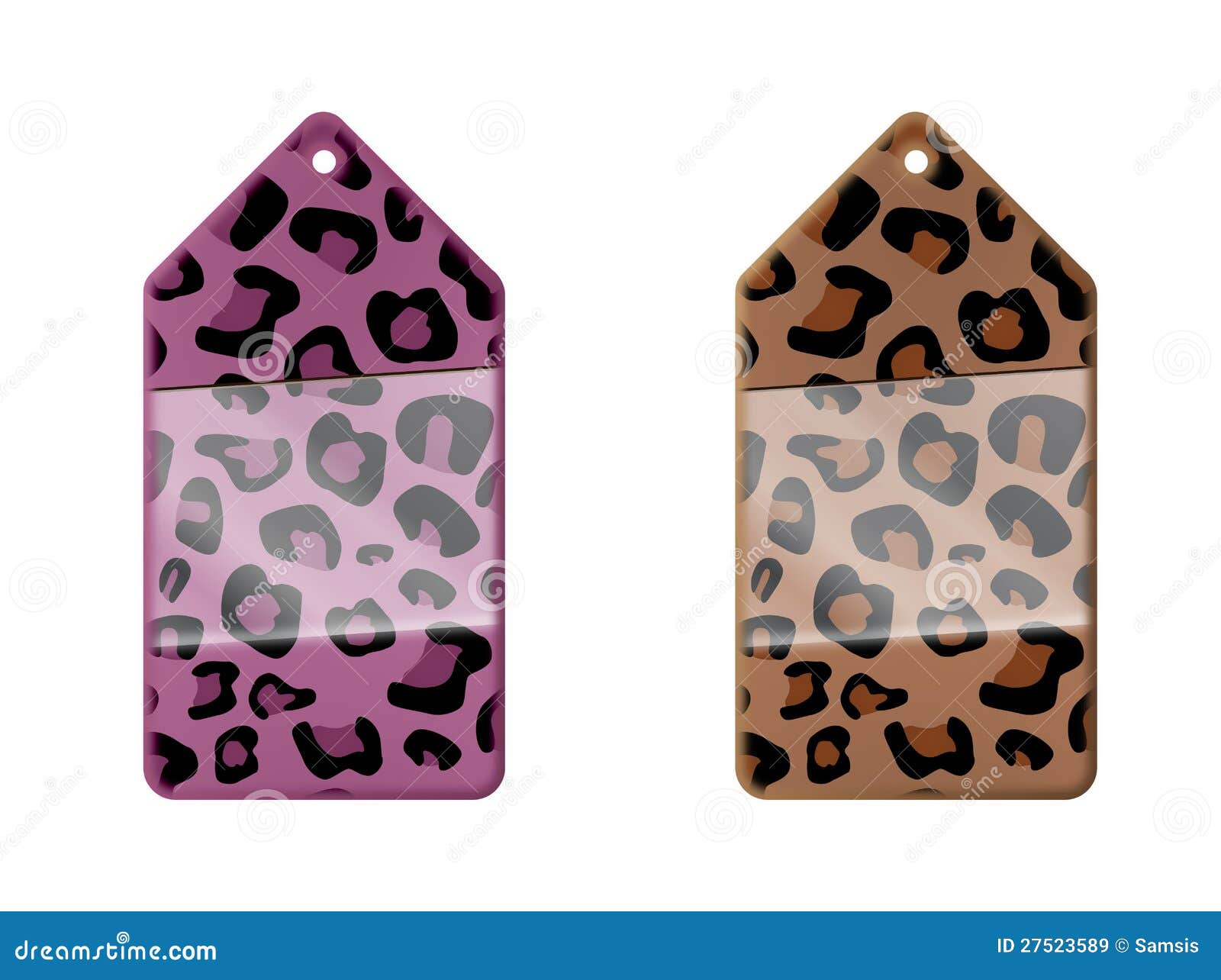 Leopard patterned labels stock illustration. Illustration of wildcat ...