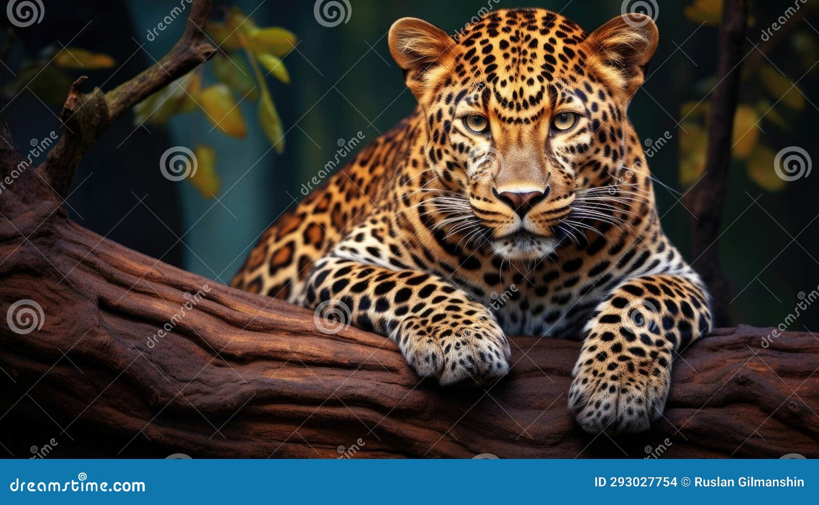 Leopard Portrait Watercolor Stock Photo | CartoonDealer.com #65580264