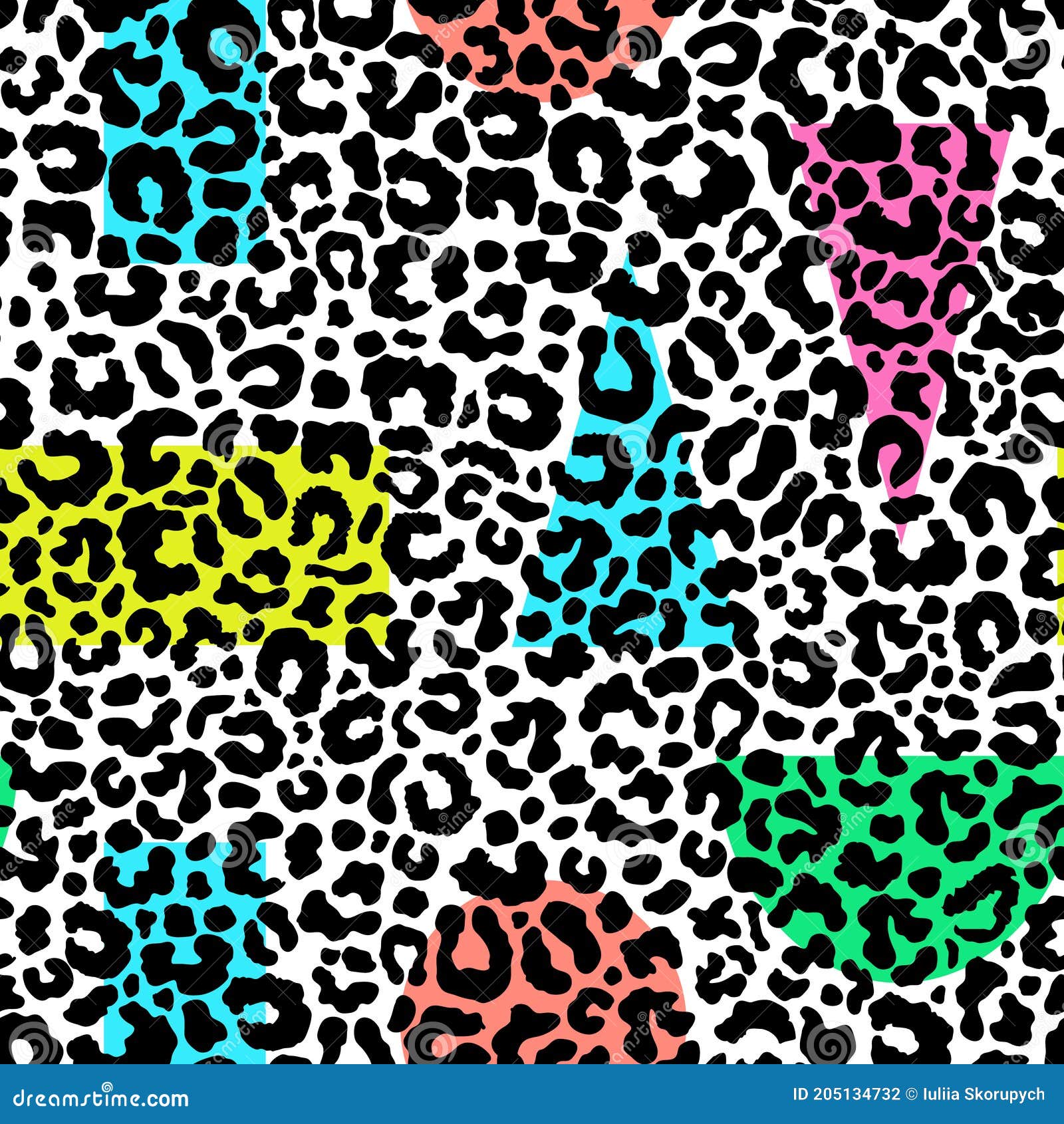Leopard skin pattern. stock vector. Illustration of african - 205134732