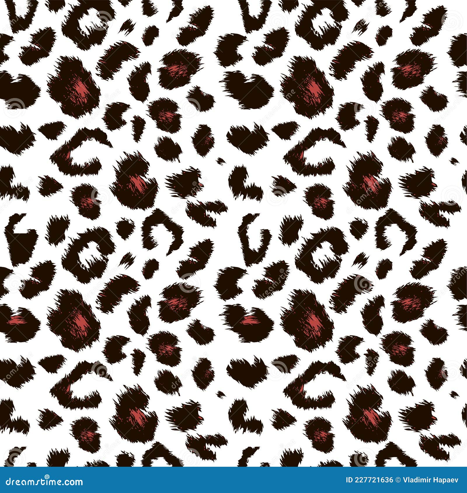 Leopard Print Pattern. Repeating Seamless Vector Animal Background. Stock Vector - Illustration ...