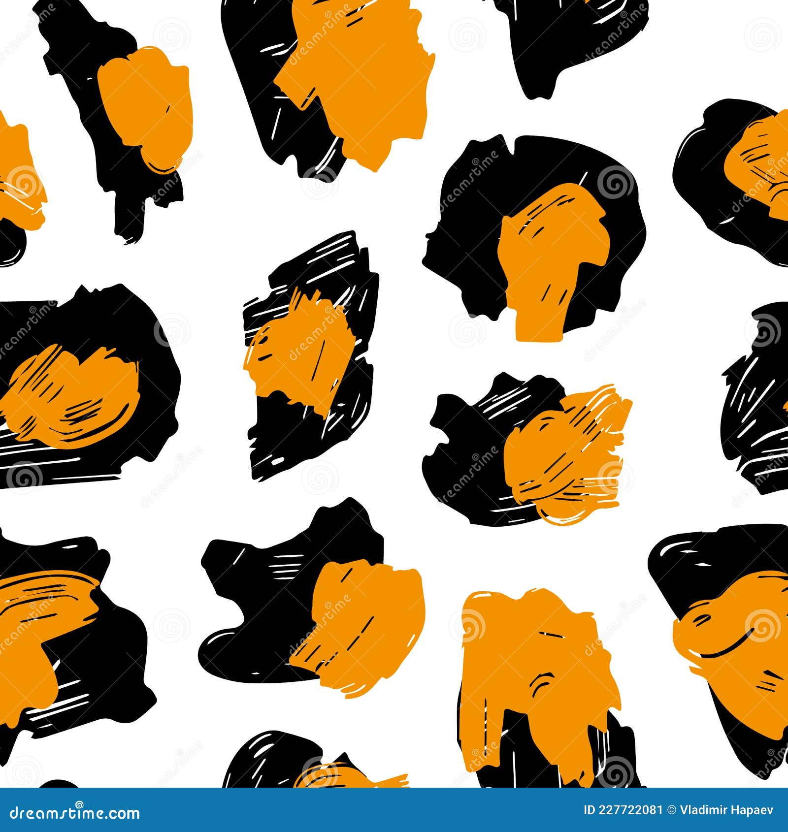 Leopard Print Pattern. Repeating Seamless Vector Animal Background ...