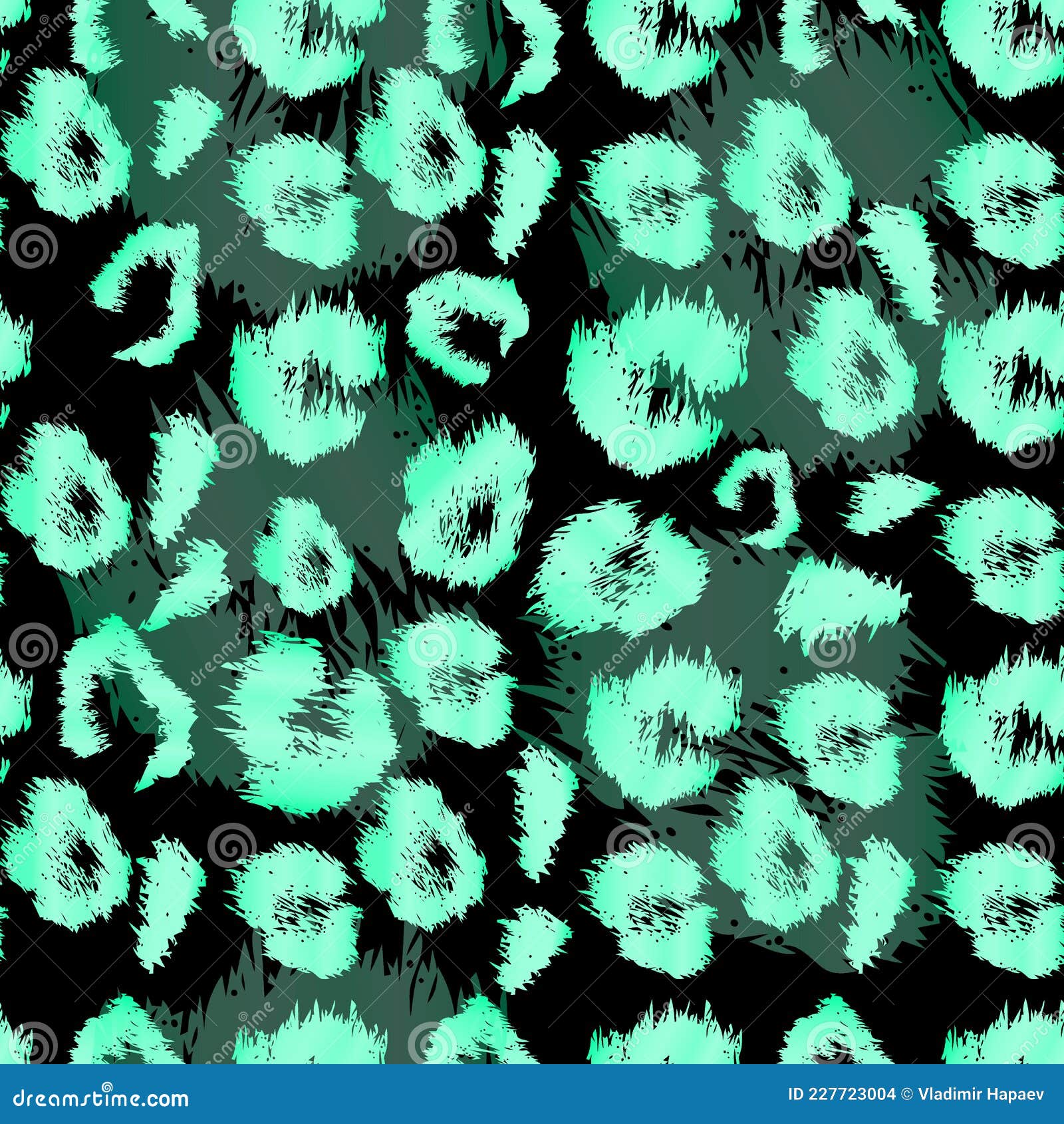 Leopard Print Pattern. Repeating Seamless Vector Animal Background ...