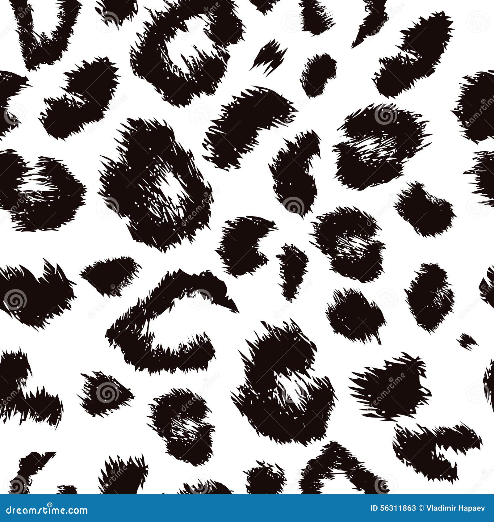 Leopard Print Pattern. Repeating Seamless Vector Stock Vector ...