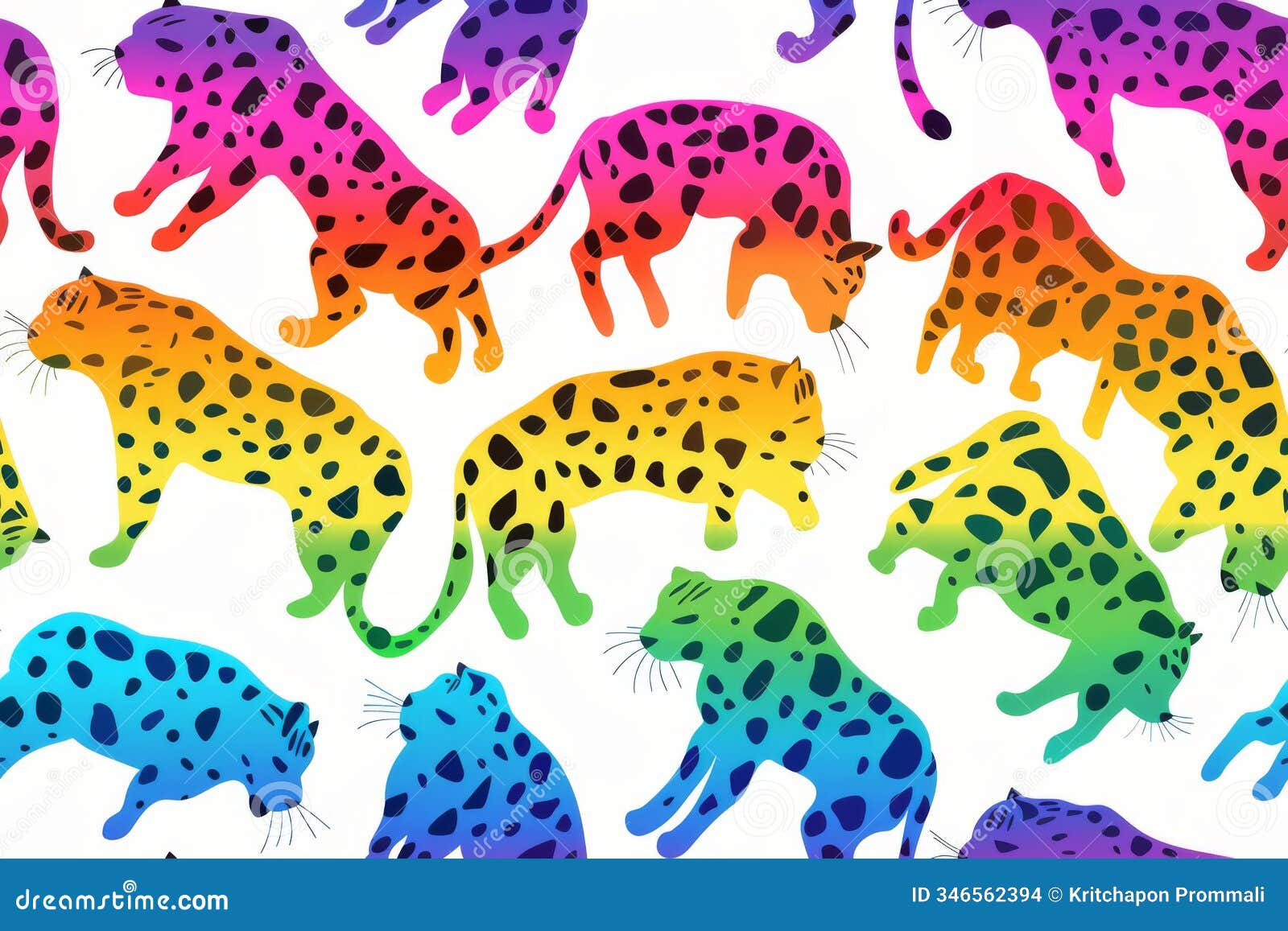 Leopard Print Pattern, Seamless Repeating Pattern, Flat Vector ...