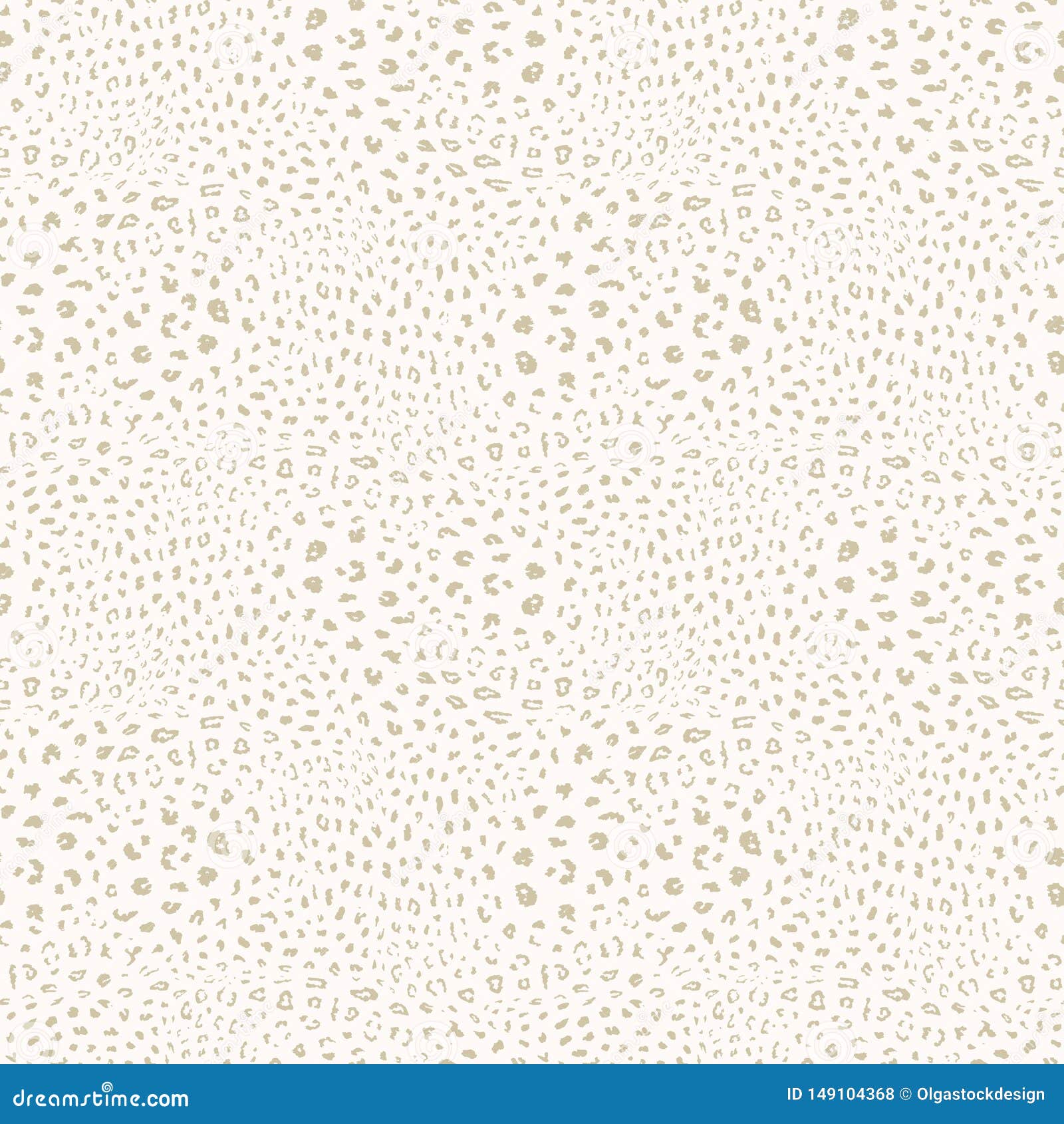 Leopard Print Pattern. Vector Seamless Background. Subtle Golden Animal ...