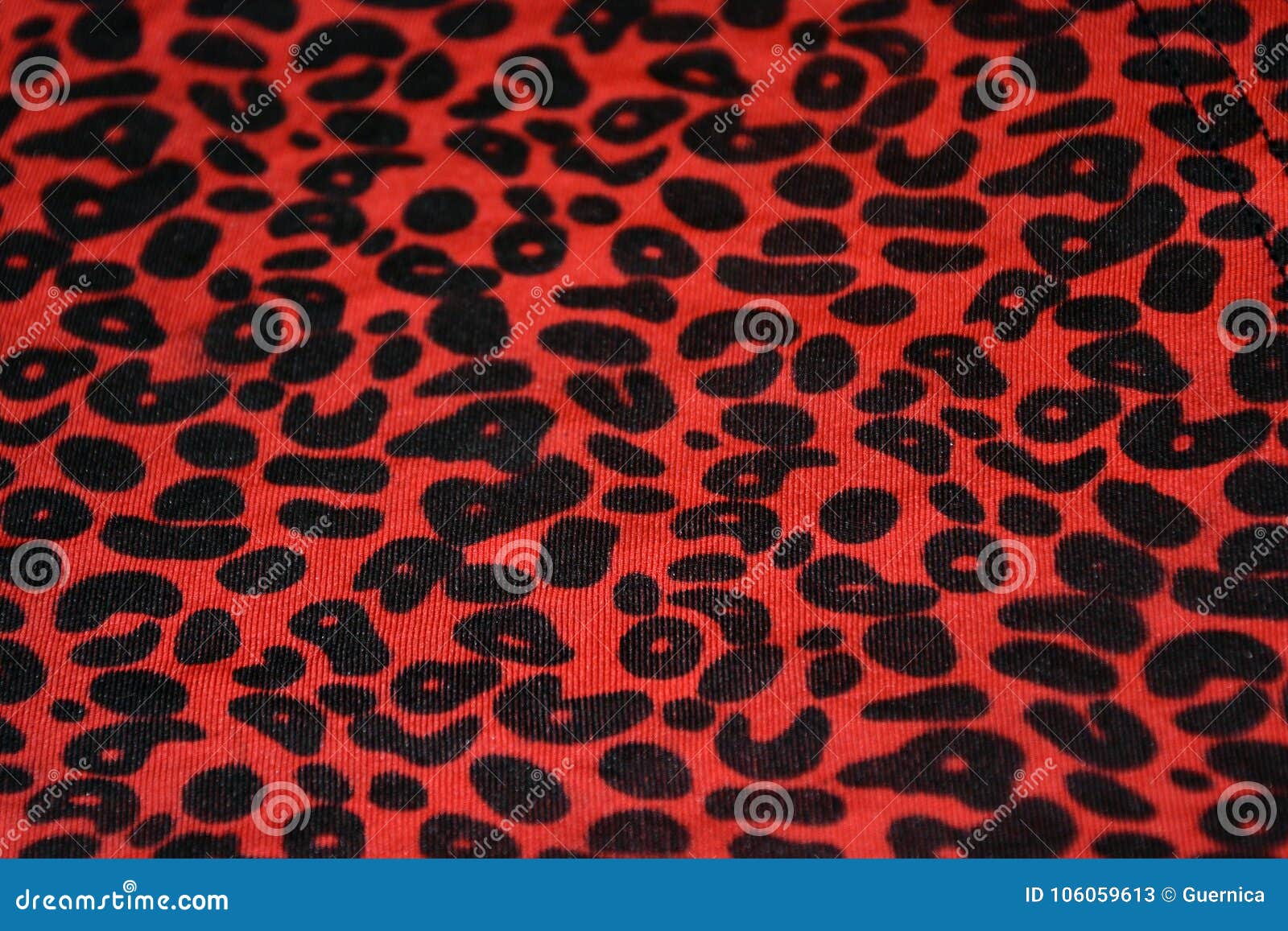 Leopard Print Red on Fabric Stock Image - Image of fabric, pattern ...
