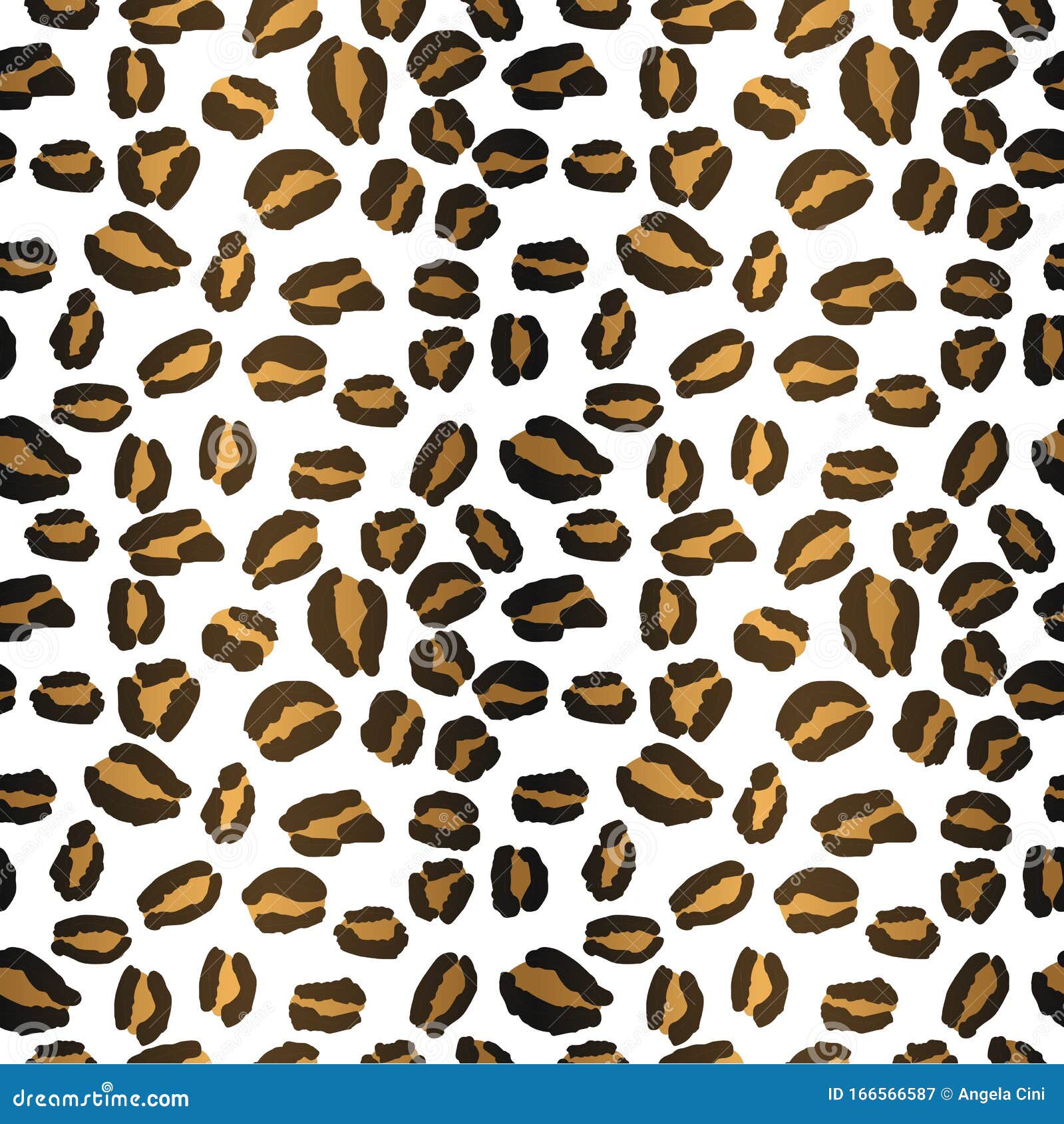 Leopard Print Repeat Pattern Golden Design Stock Vector - Illustration ...