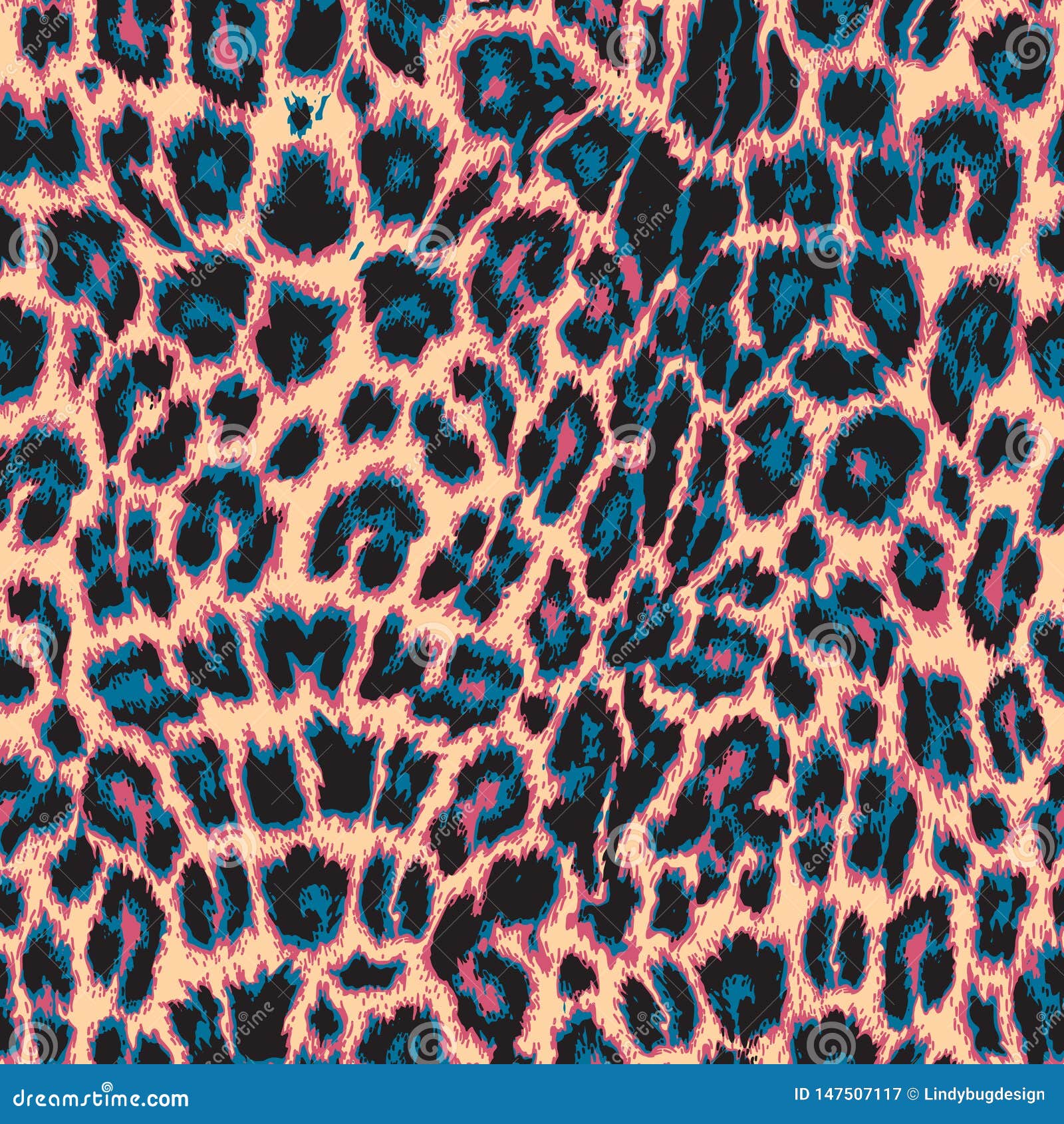 Leopard Print Repeat Texture Stock Illustration - Illustration of material, exotic: 147507117