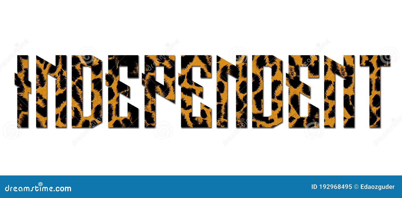 Leopard Print Slogan, Independent Word Stock Illustration ...
