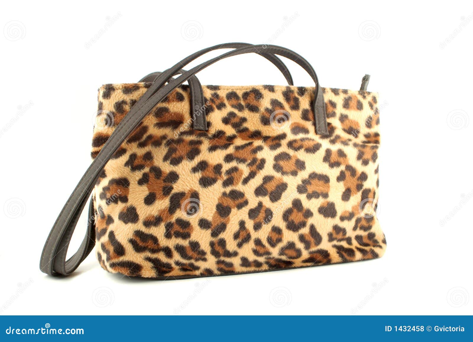 Leopard purse stock photo. Image of handles, isolated - 1432458