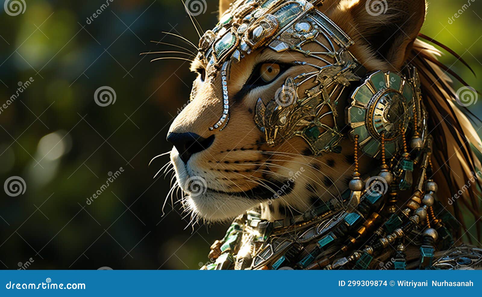 Leopard Relax in the Rain Forest on the Timber with Moss and Looking ...