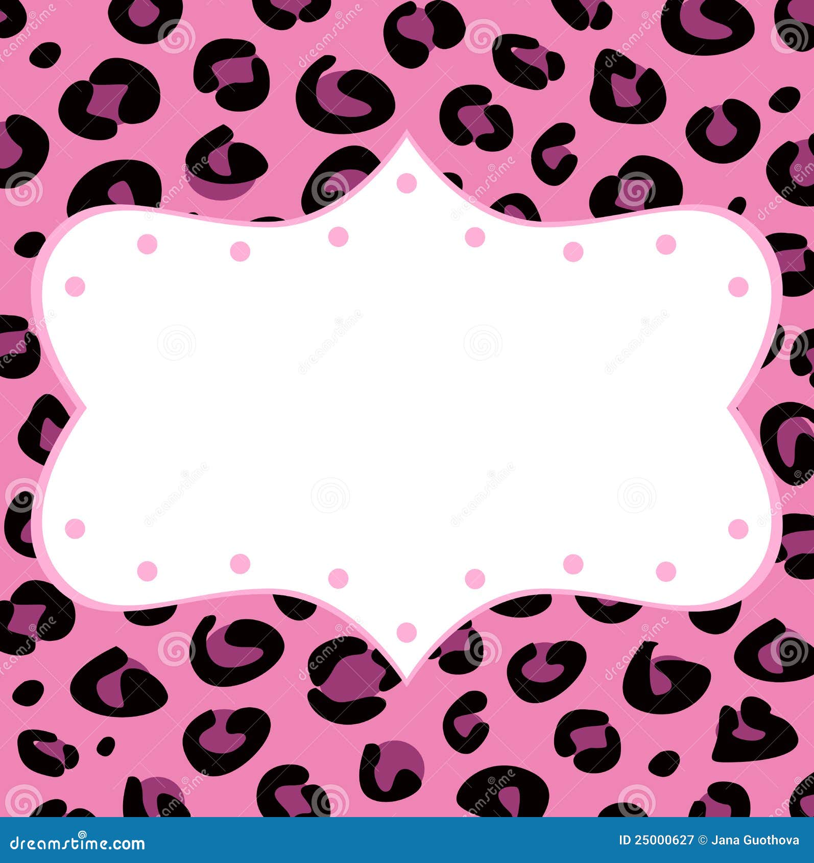 Pink Cheetah Print Border
