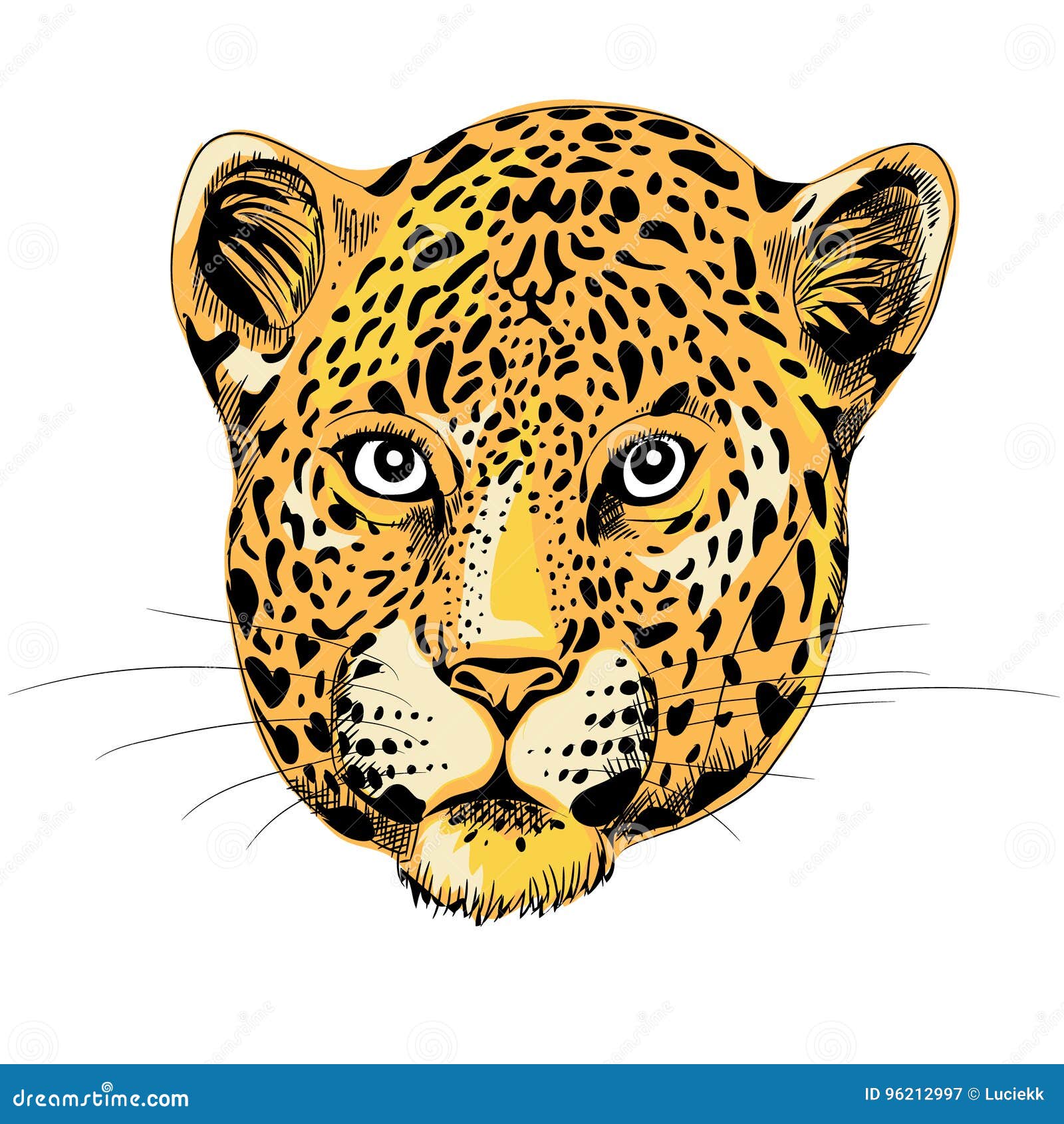 Leopards Head - Mascot Emblem For Sport Team. Vector Illustration For T ...