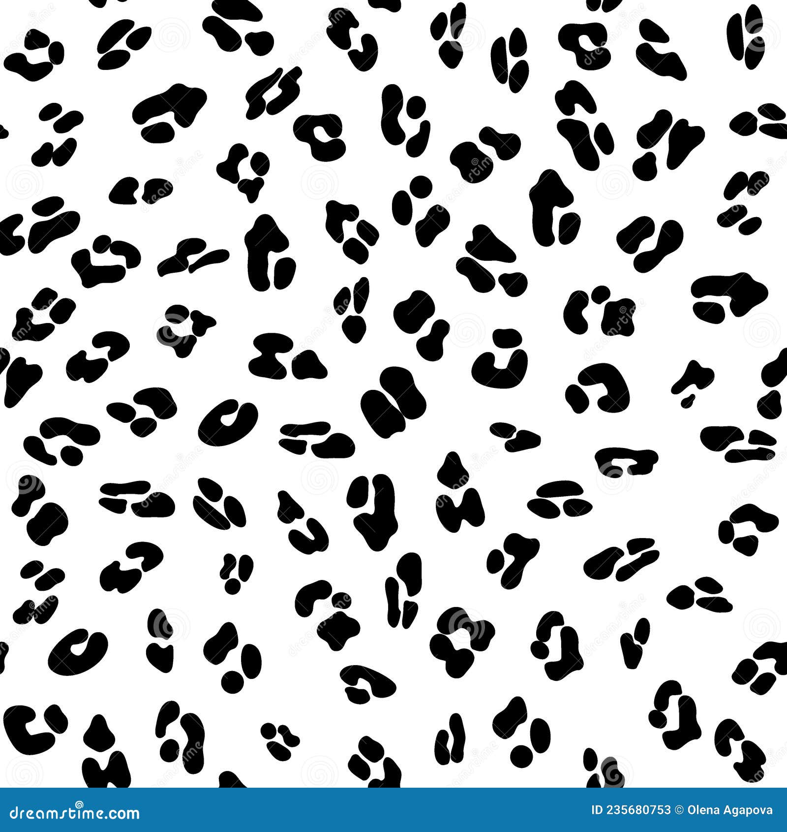 Leopard Seamless Black and White Pattern. Leopard Pattern Design Stock ...