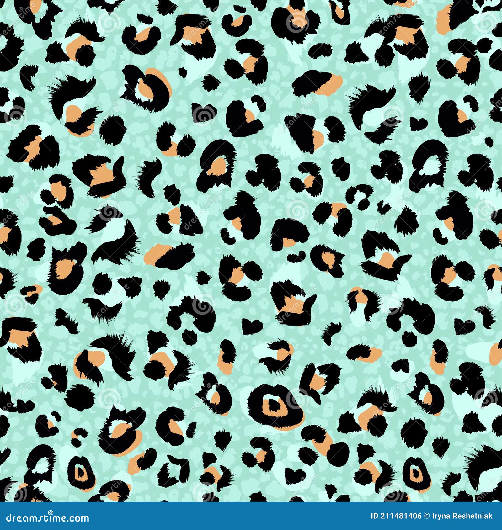 Leopard Seamless Pattern. Animal Print with Leopard Dots Stock Vector ...