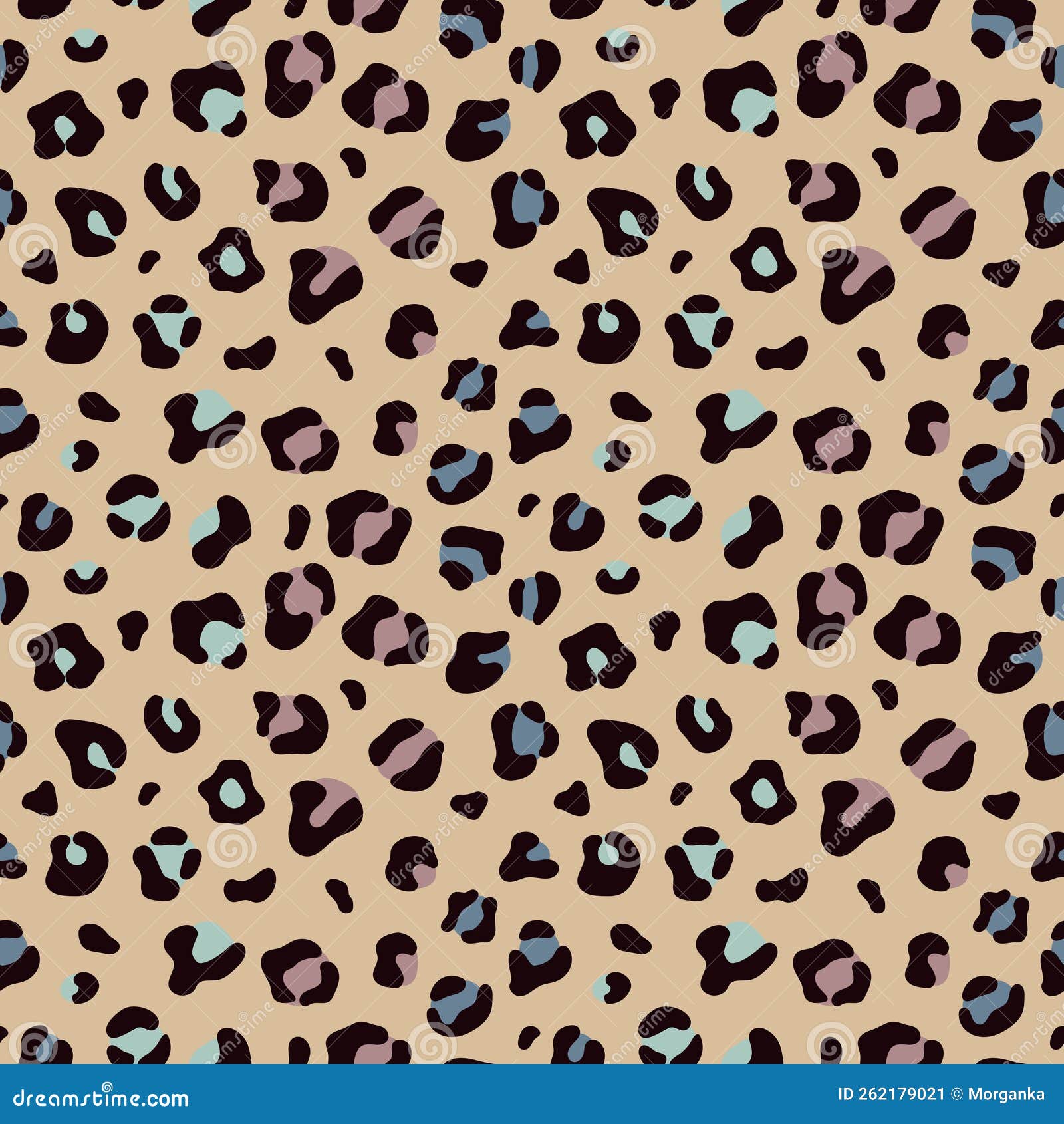 Leopard Seamless Pattern in Pastel Colors Stock Vector - Illustration ...