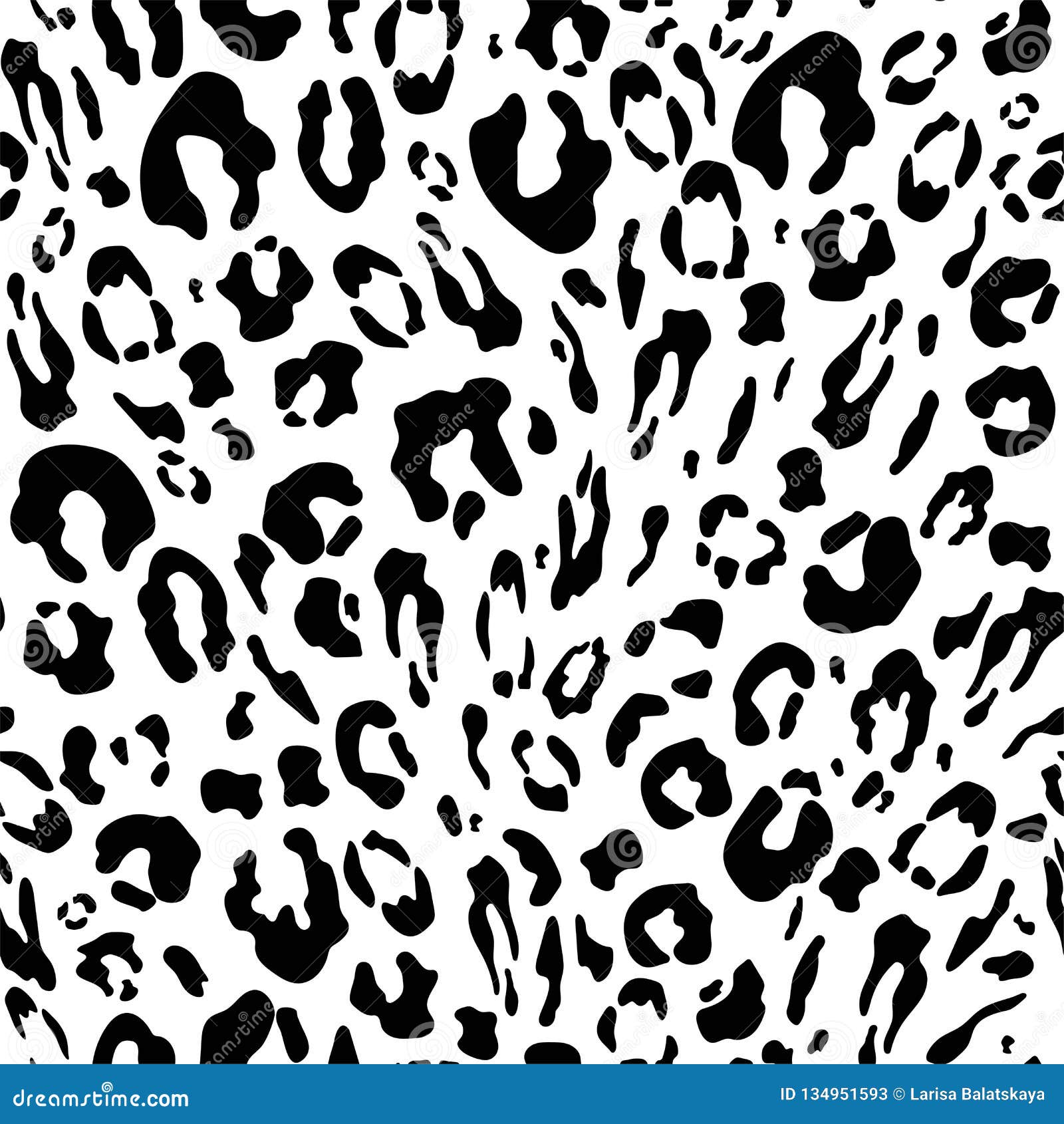 Leopard Seamless Pattern. Leopard Texture Black White Stock Vector ...