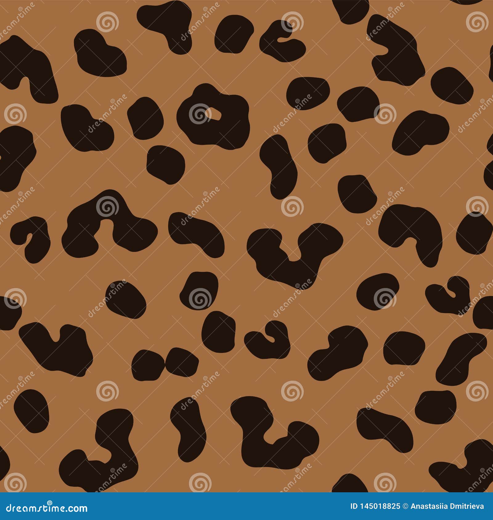 Leopard seamless pattern stock vector. Illustration of graphic - 145018825