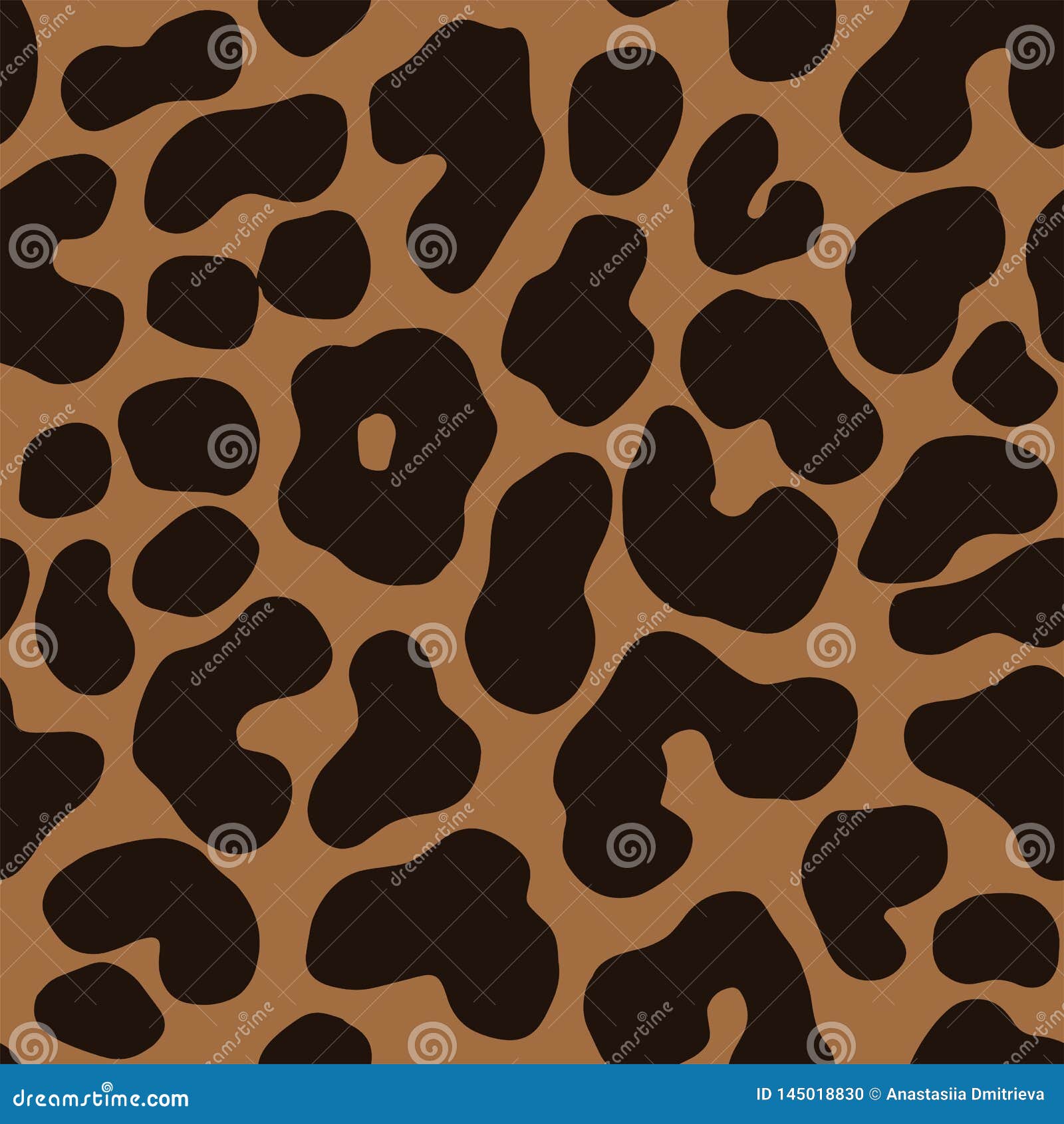 Leopard seamless pattern stock vector. Illustration of design - 145018830