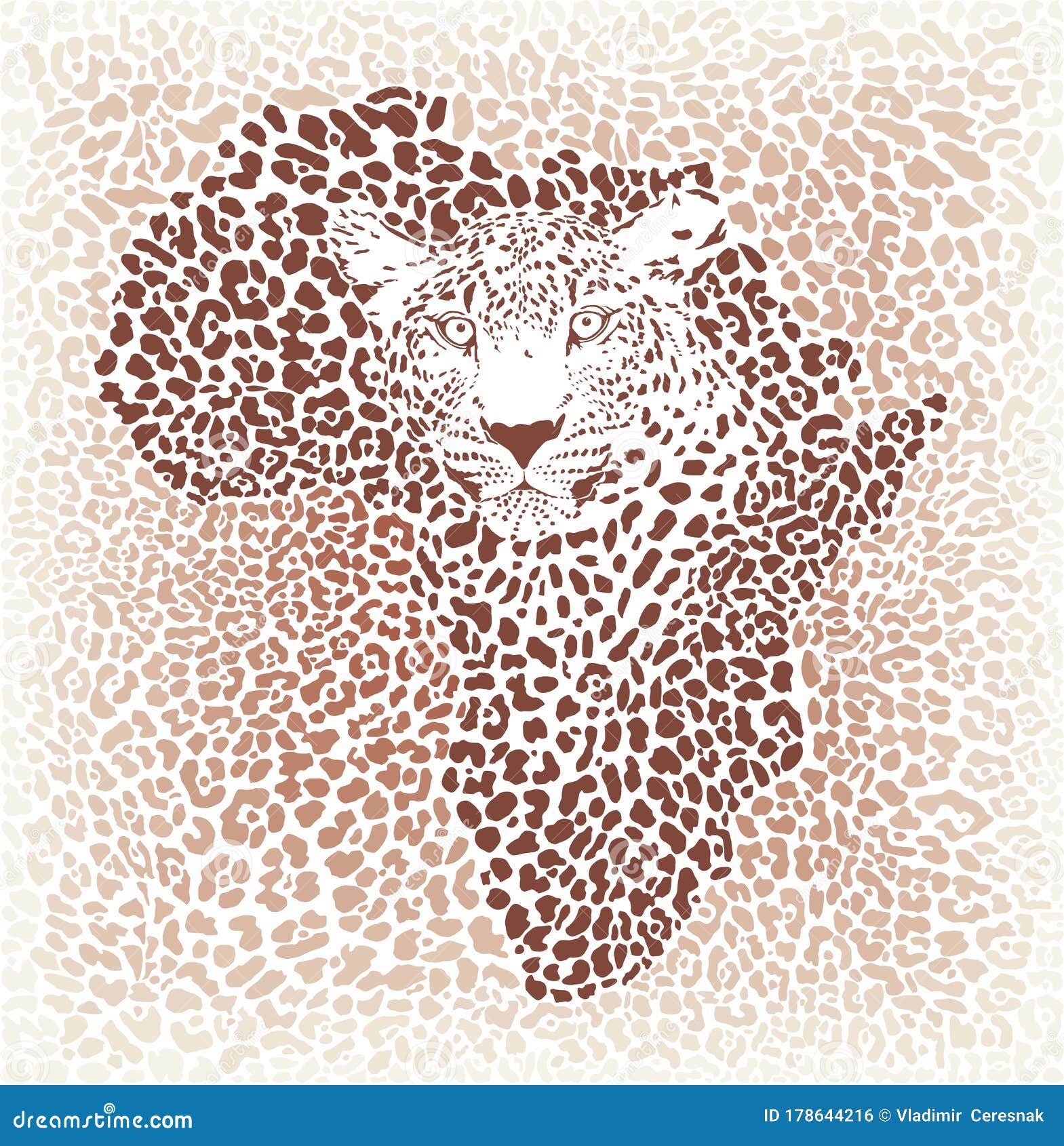 Leopard On Africa Map Background With Kilimanjaro Mountain, Vulture And ...