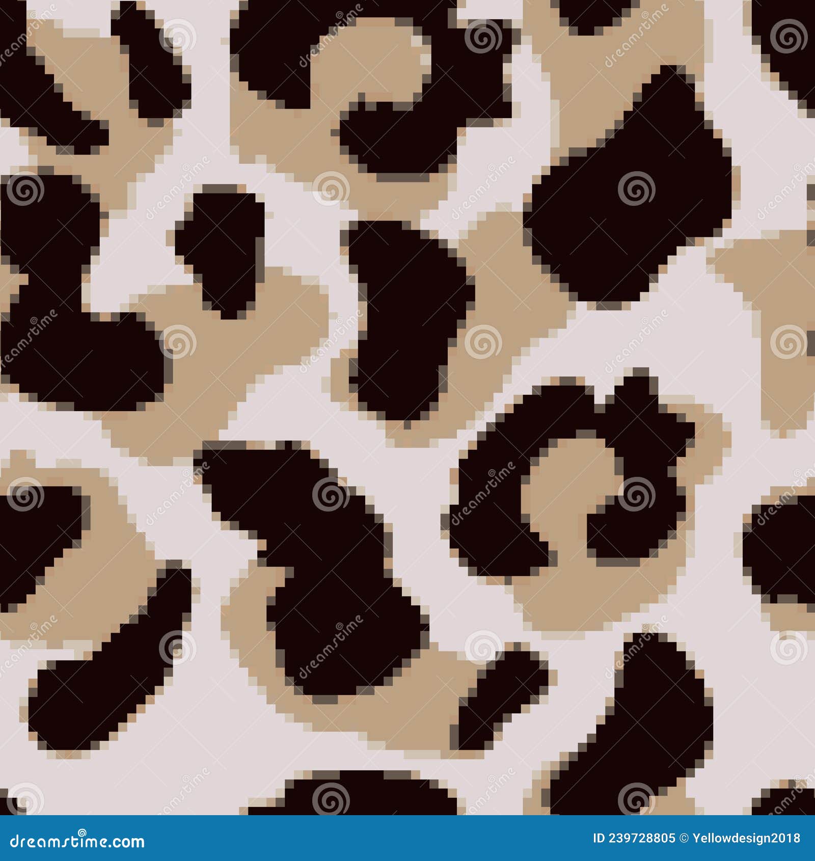 Pixel Art Leopard On Rock Under Full Moon In African Savanna Stock ...