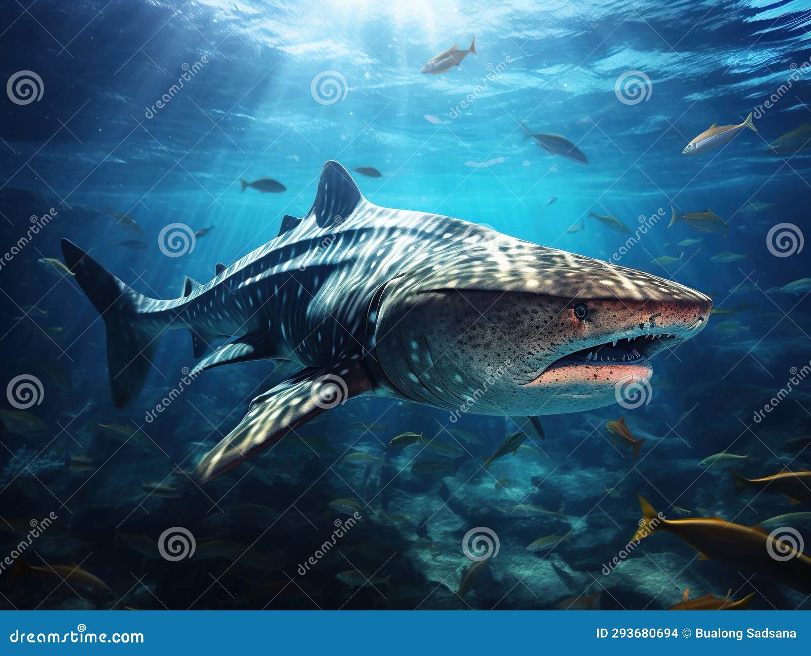 Leopard Shark stock illustration. Illustration of majestic - 293680694