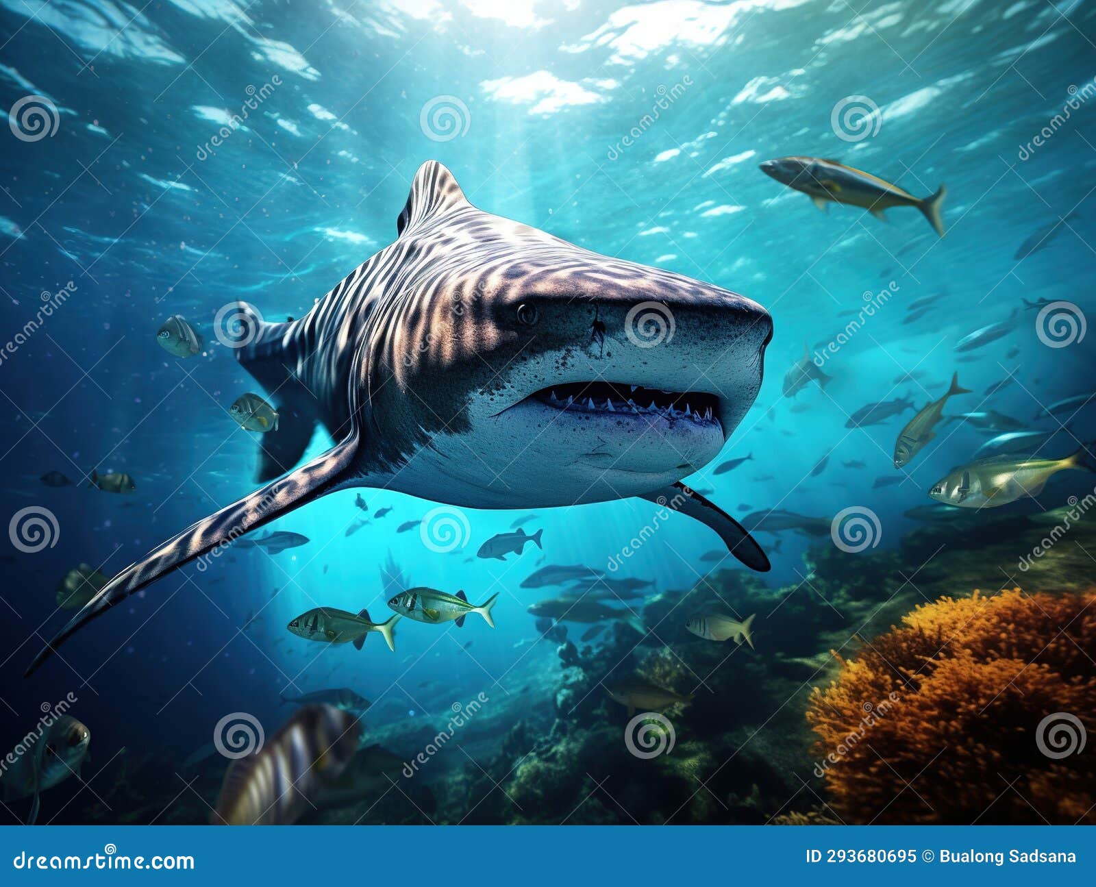 Leopard Shark Stock Illustration | CartoonDealer.com #293680696