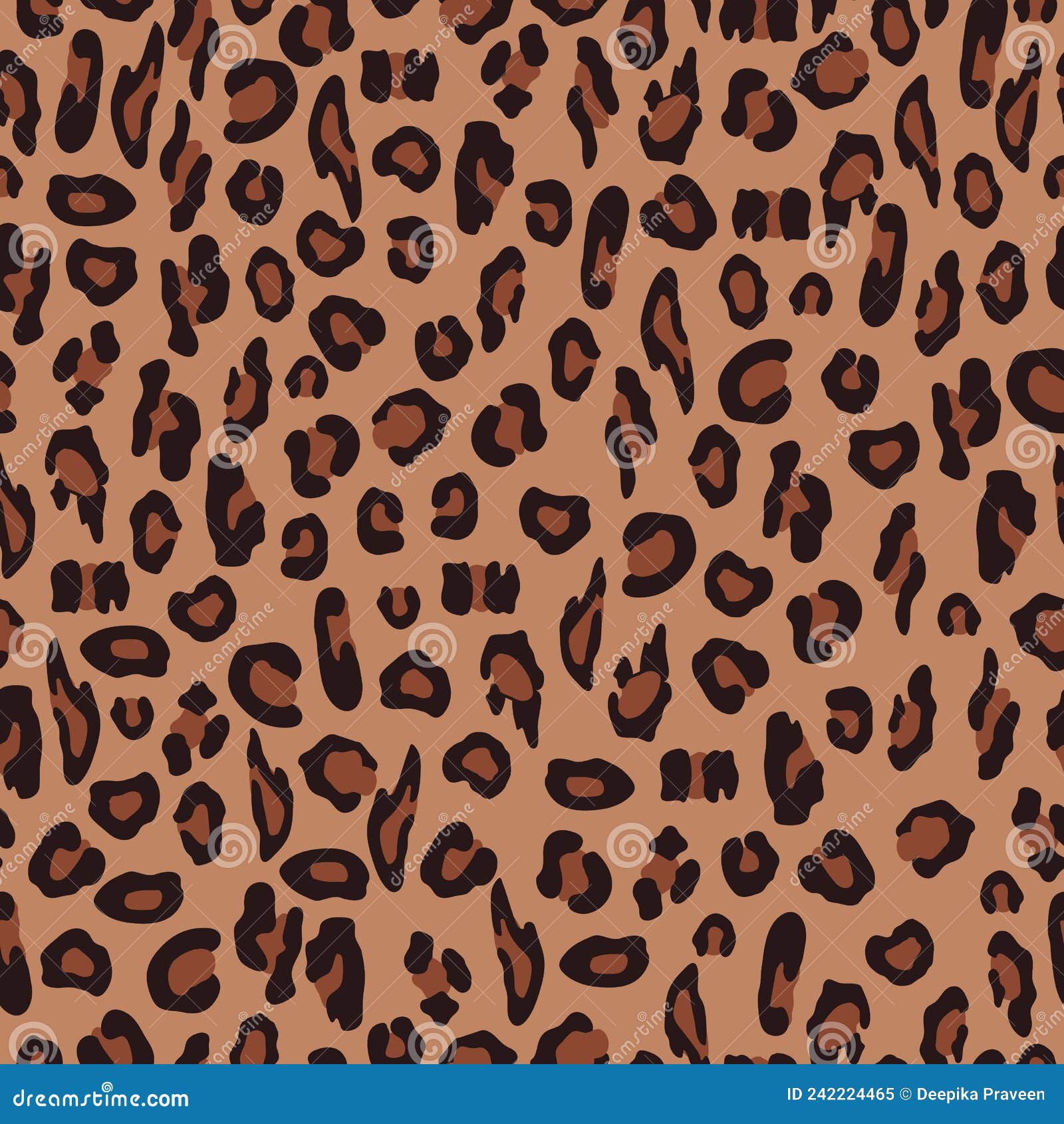 Leopard Skin Abstract Seamless Pattern Stock Vector - Illustration of ...