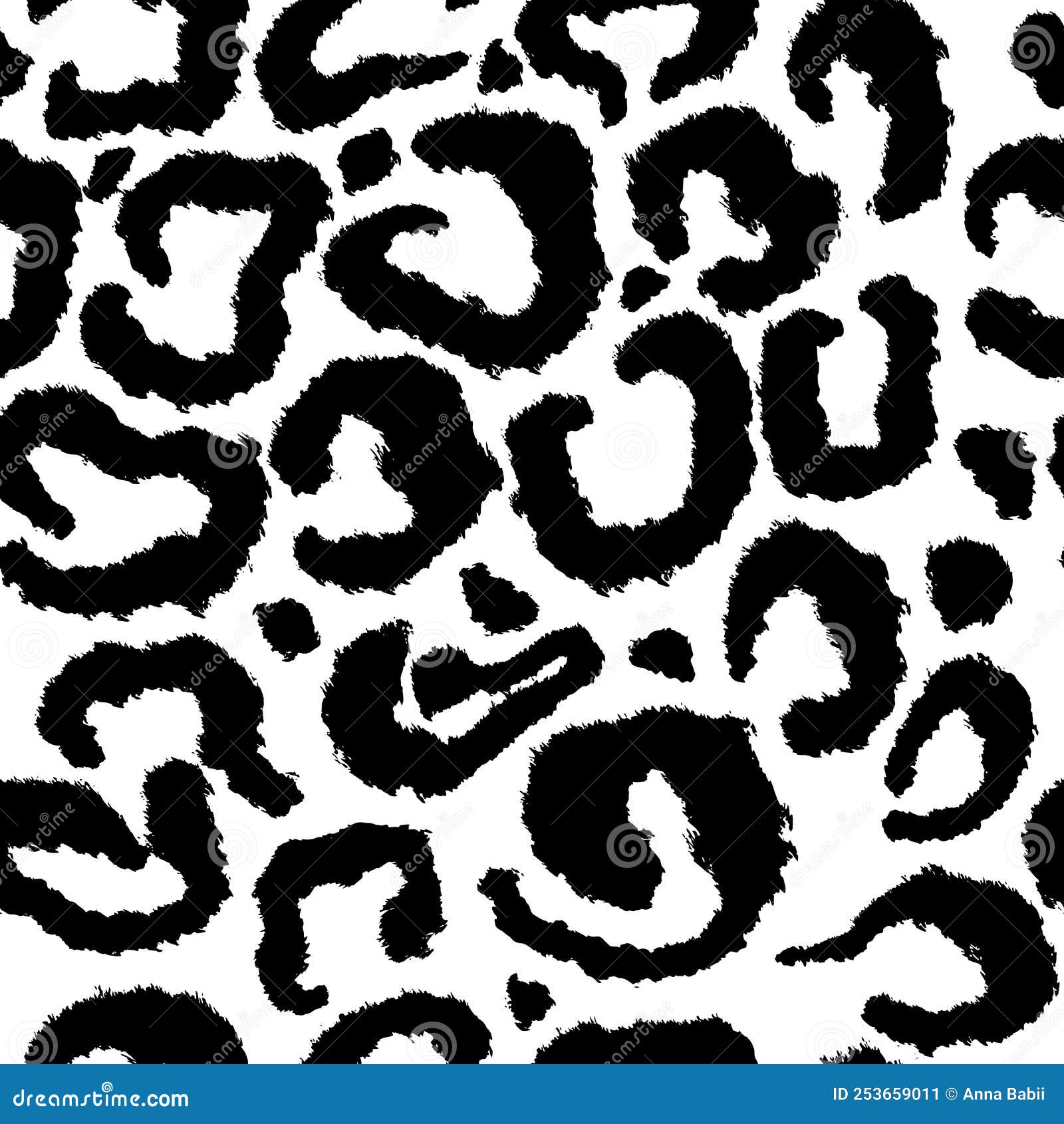 Leopard Skin Artwork Imitation Print. Vector Seamless Pattern Stock ...