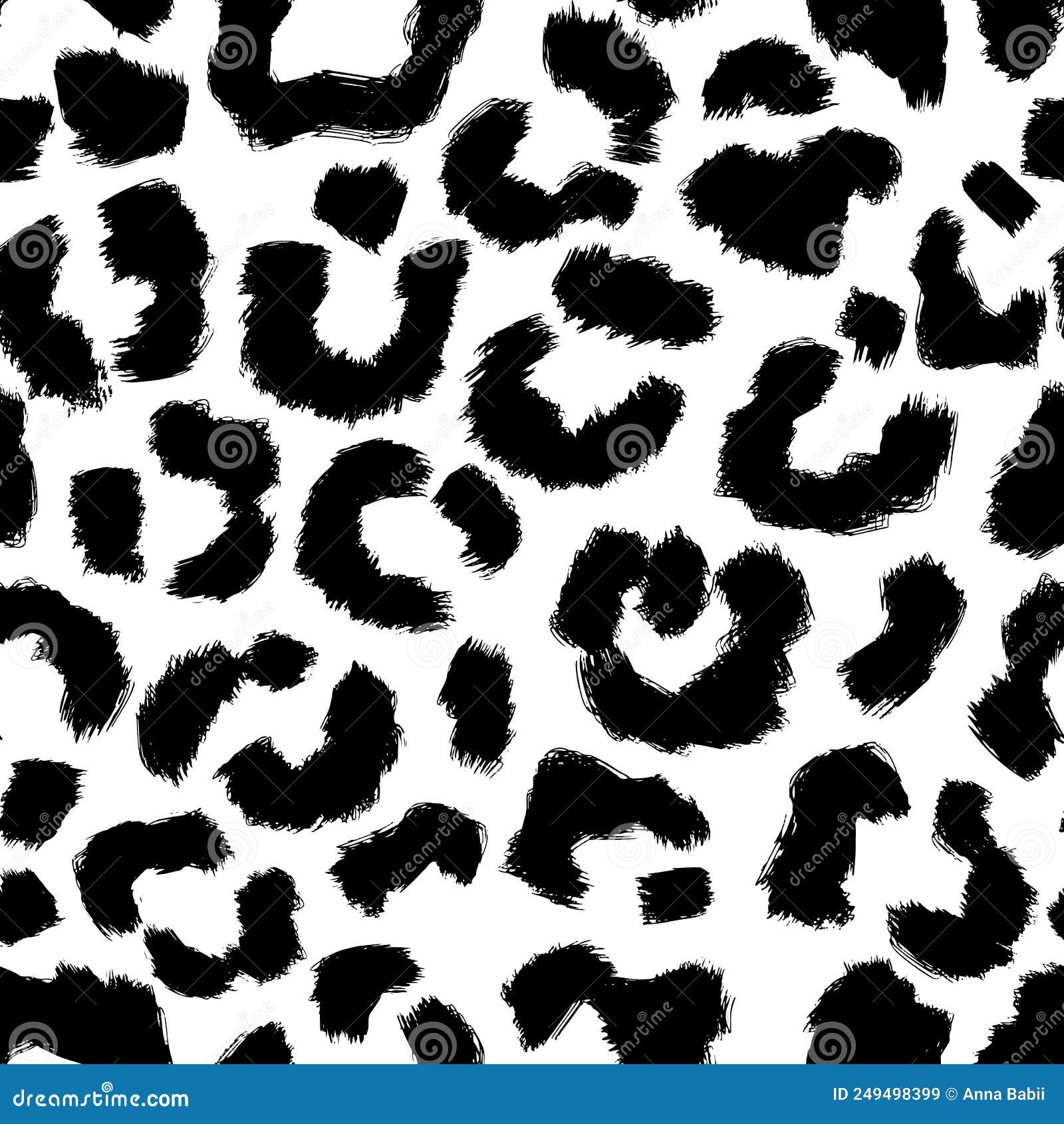 Leopard Skin Artwork Imitation Print. Vector Seamless Pattern Stock ...