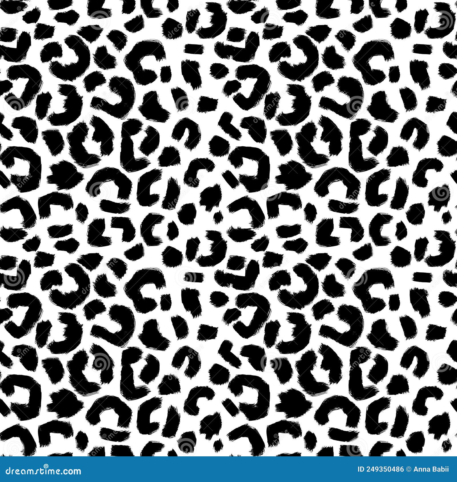 Leopard Skin Artwork Imitation Print. Vector Seamless Pattern Stock ...
