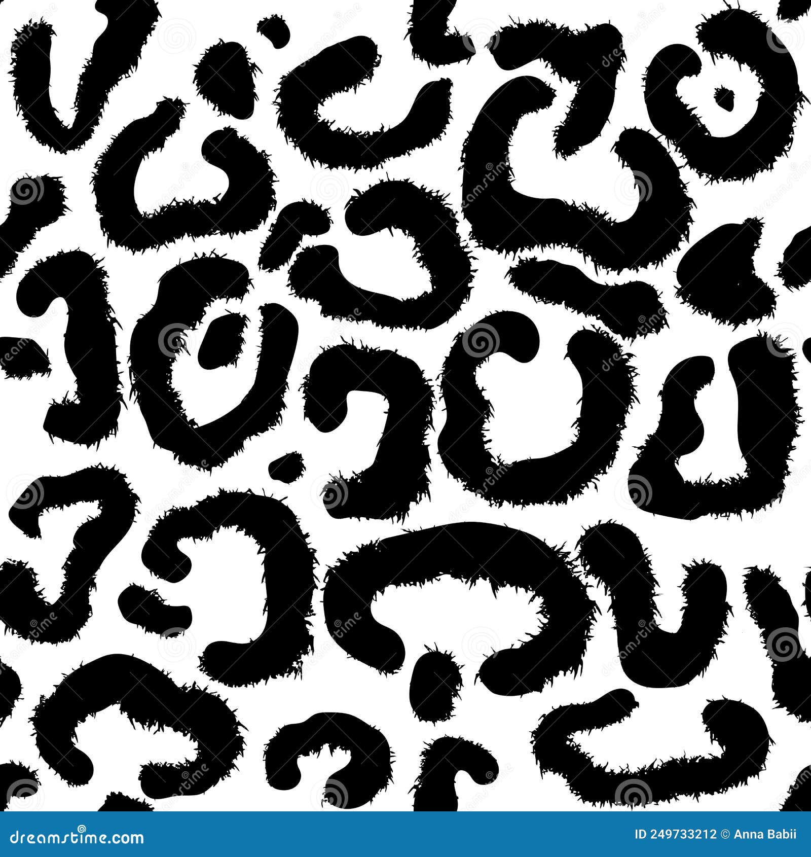 Leopard Skin Artwork Imitation Print. Vector Seamless Pattern Stock ...