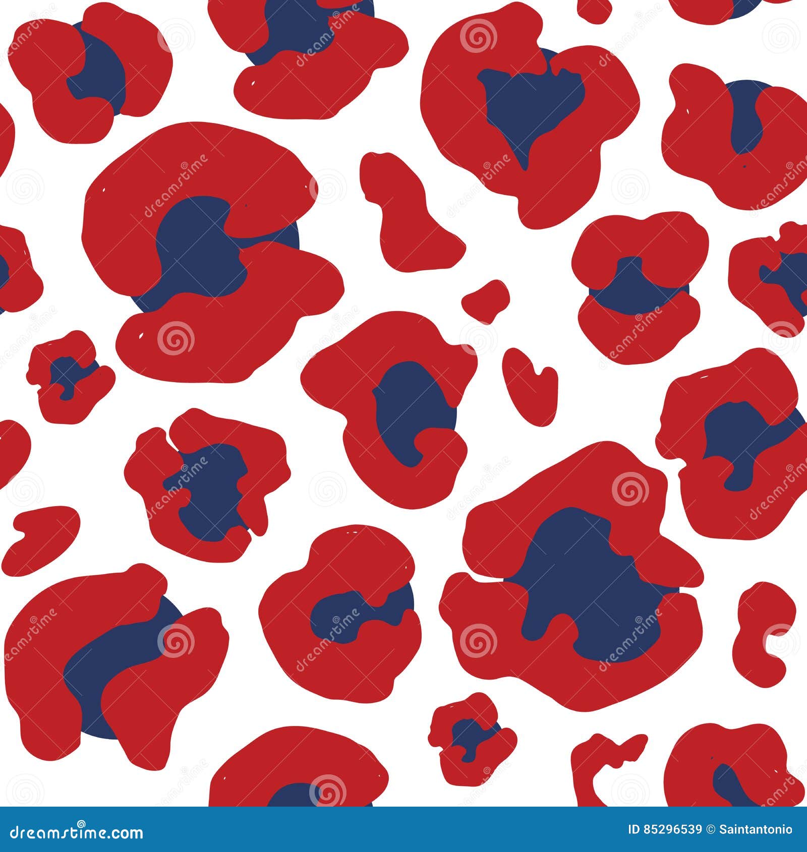 Leopard Skin Hand Drawn. Animal Print Drawing. Seamless Pattern. Vector ...