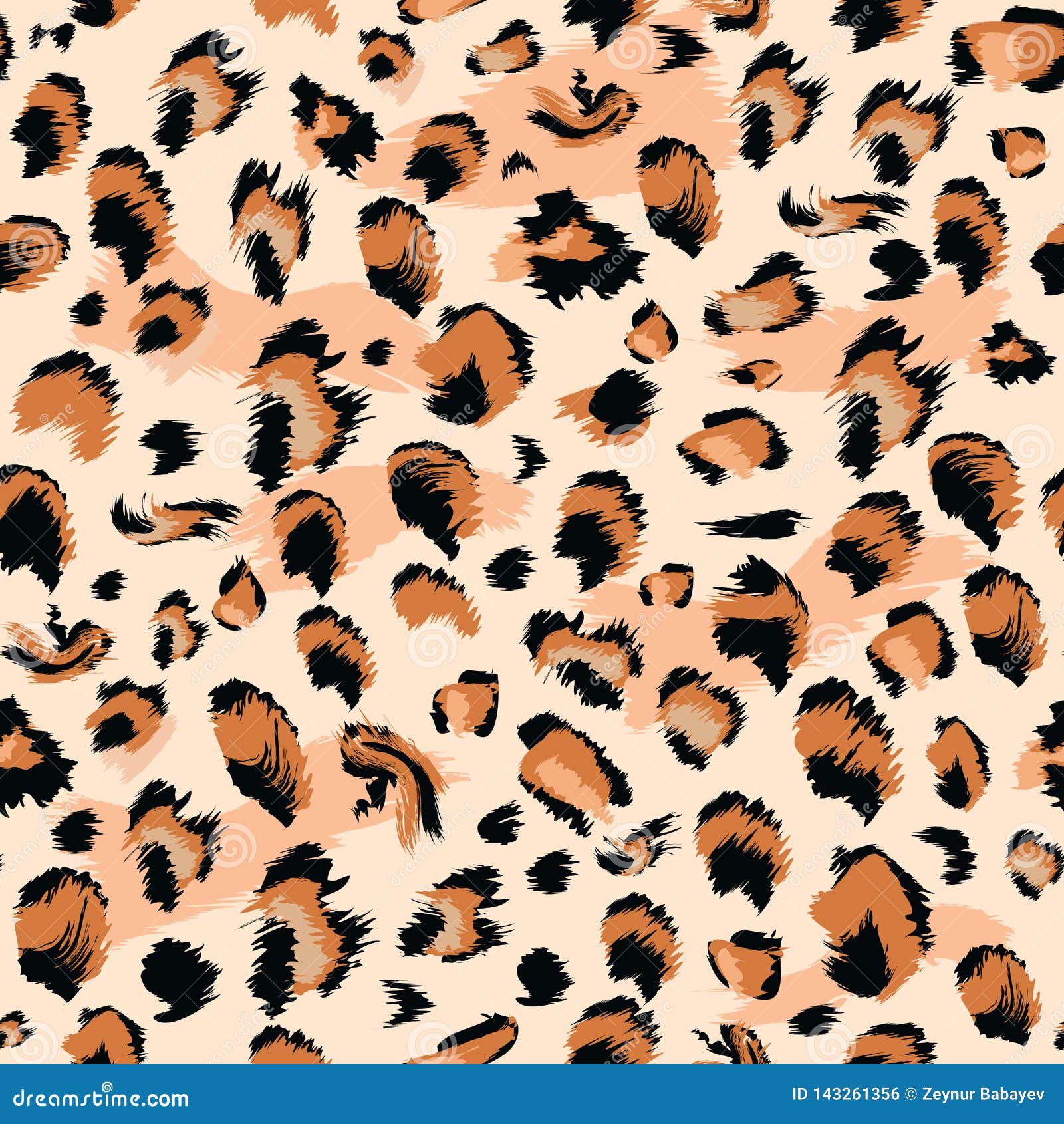 Leopard Skin Seamless. Flat and Solid Color Style Stylized Spotted ...