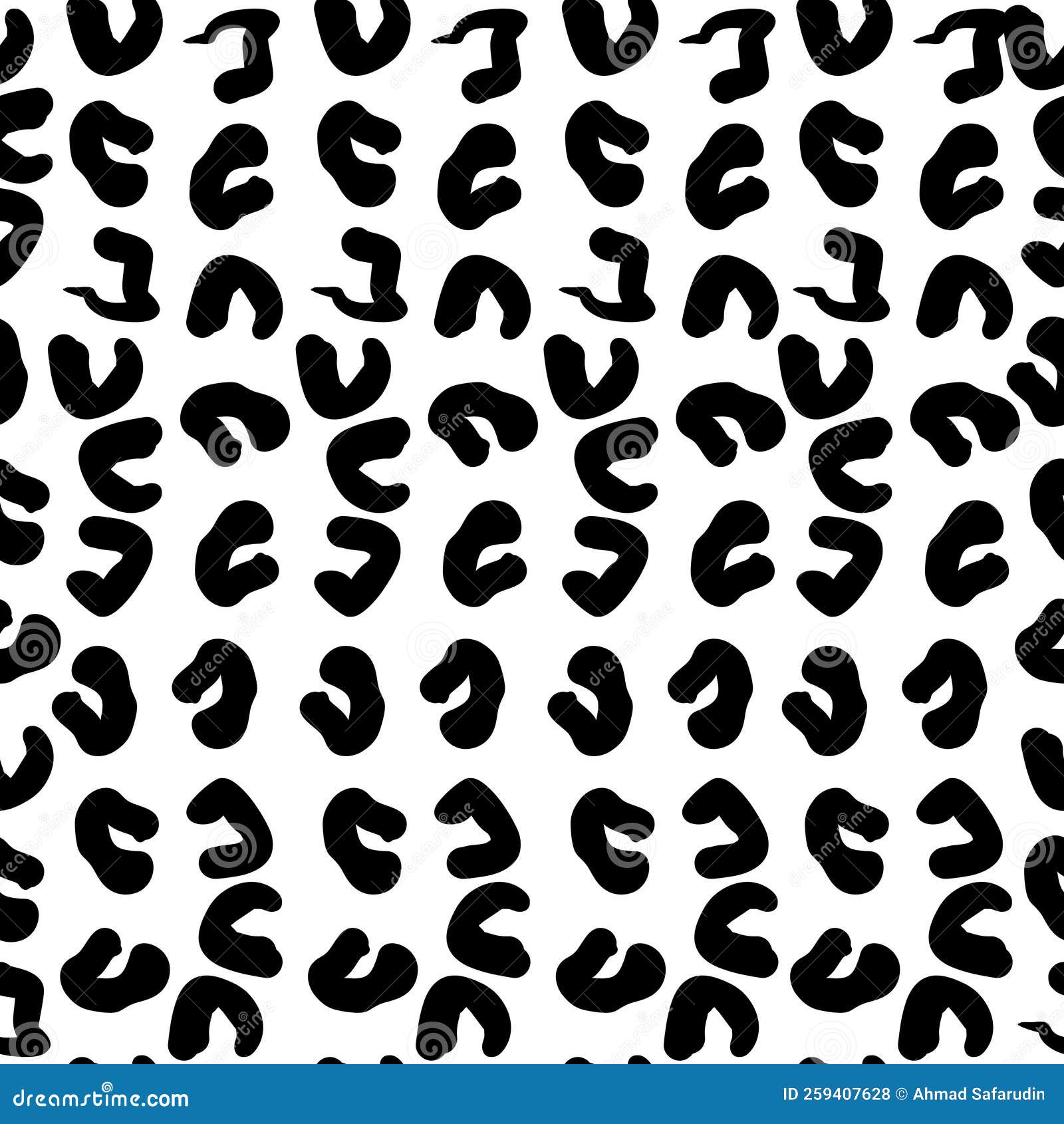 Leopard Skin Seamless Pattern Isolated on White Background Stock Vector ...