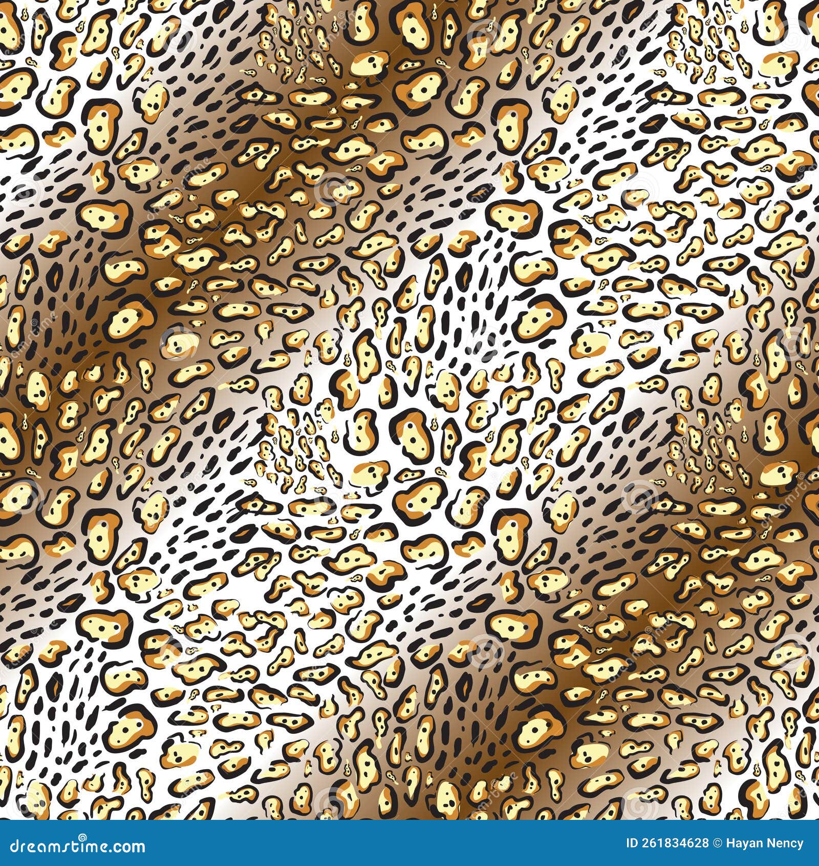 Leopard Skin Seamless Pattern on White Background Stock Vector ...