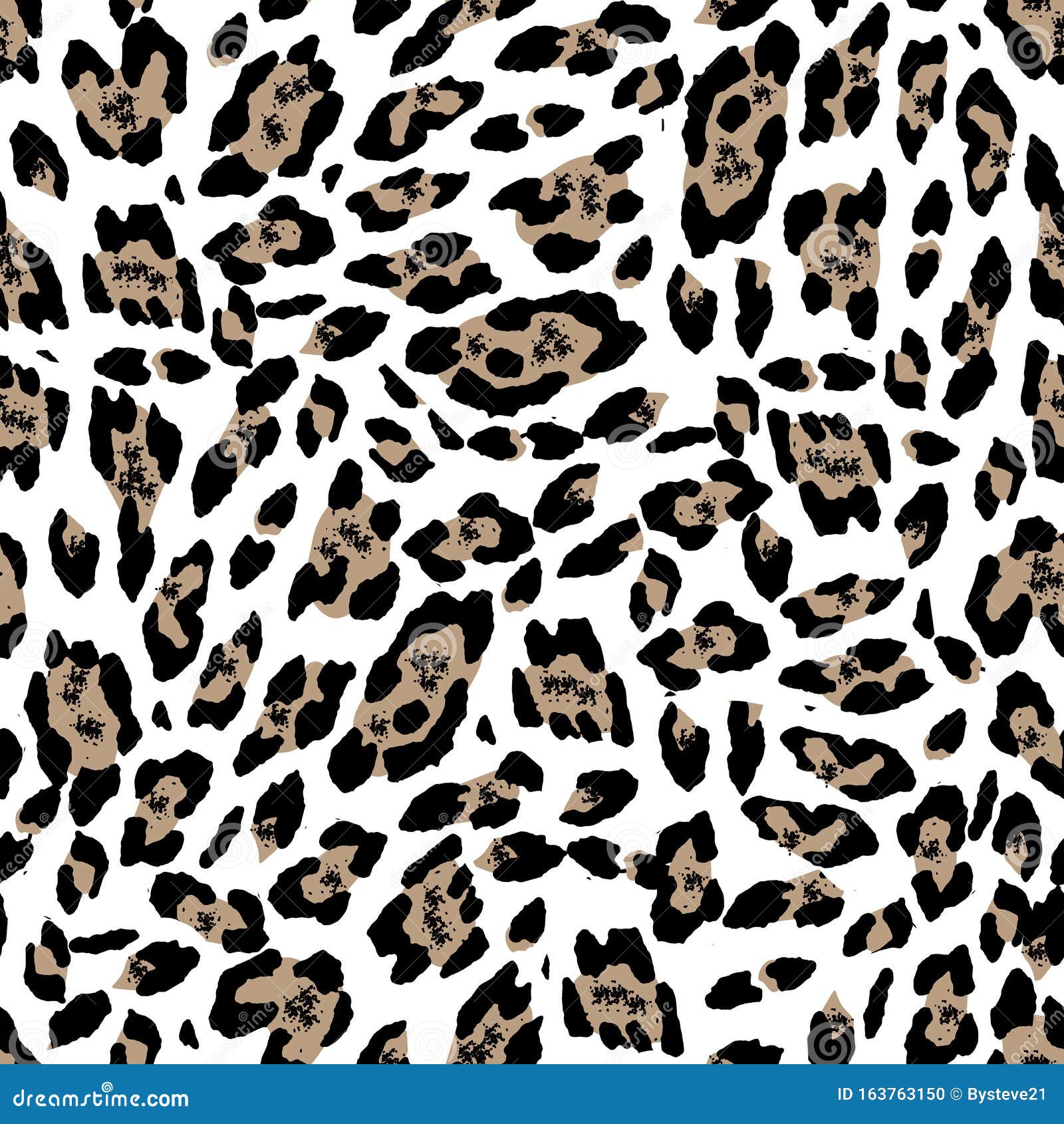 Leopard Skin Texture Seamless Pattern Stock Illustration - Illustration ...