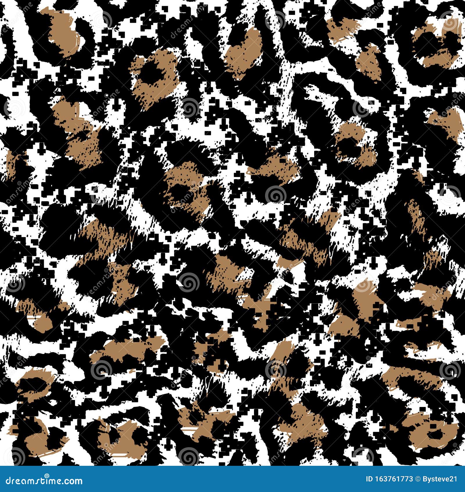 Leopard Skin Texture Seamless Pattern Colored Stock Illustration ...