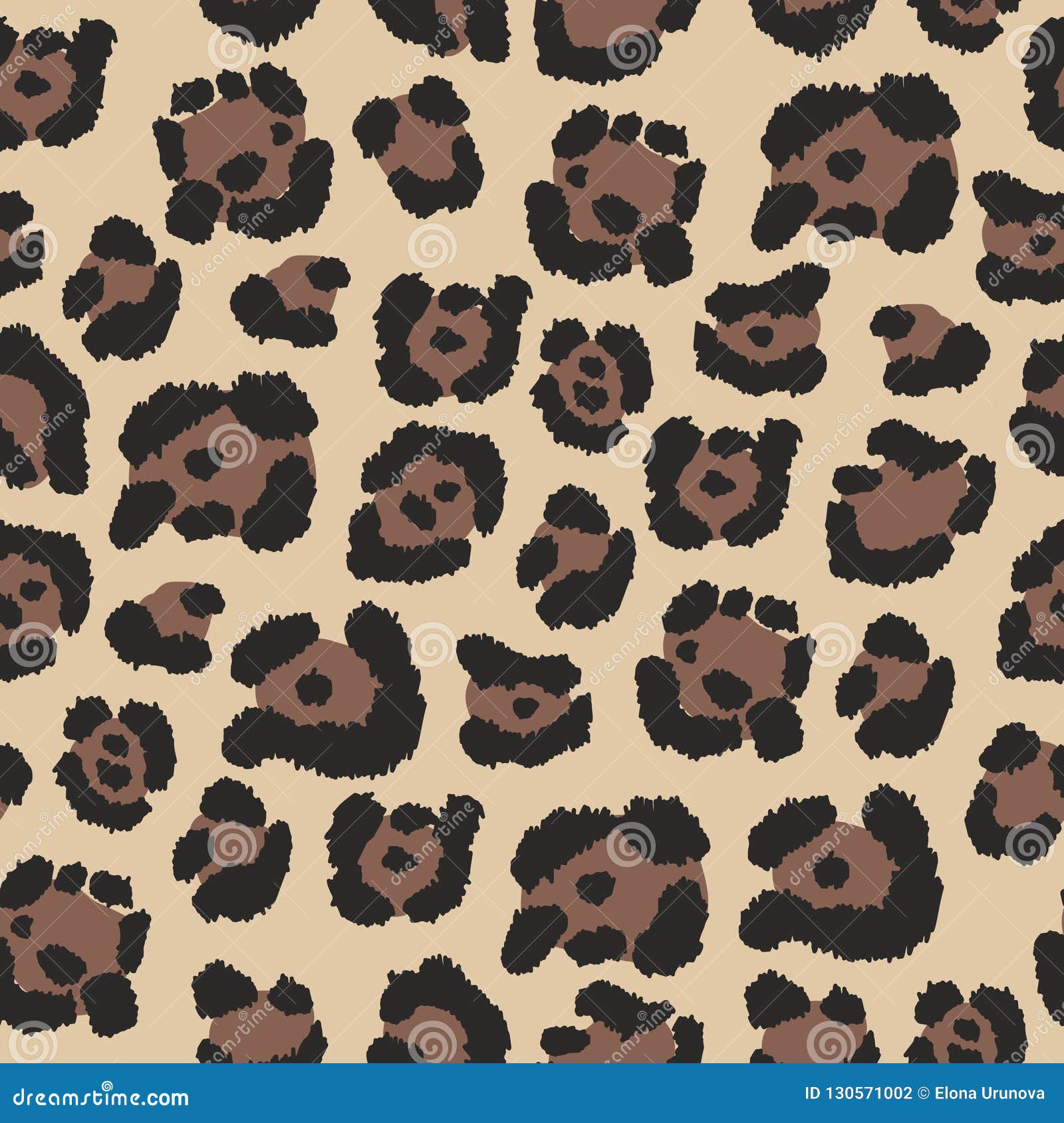 Leopard Skin. Vector Seamless Pattern Stock Vector - Illustration of ...