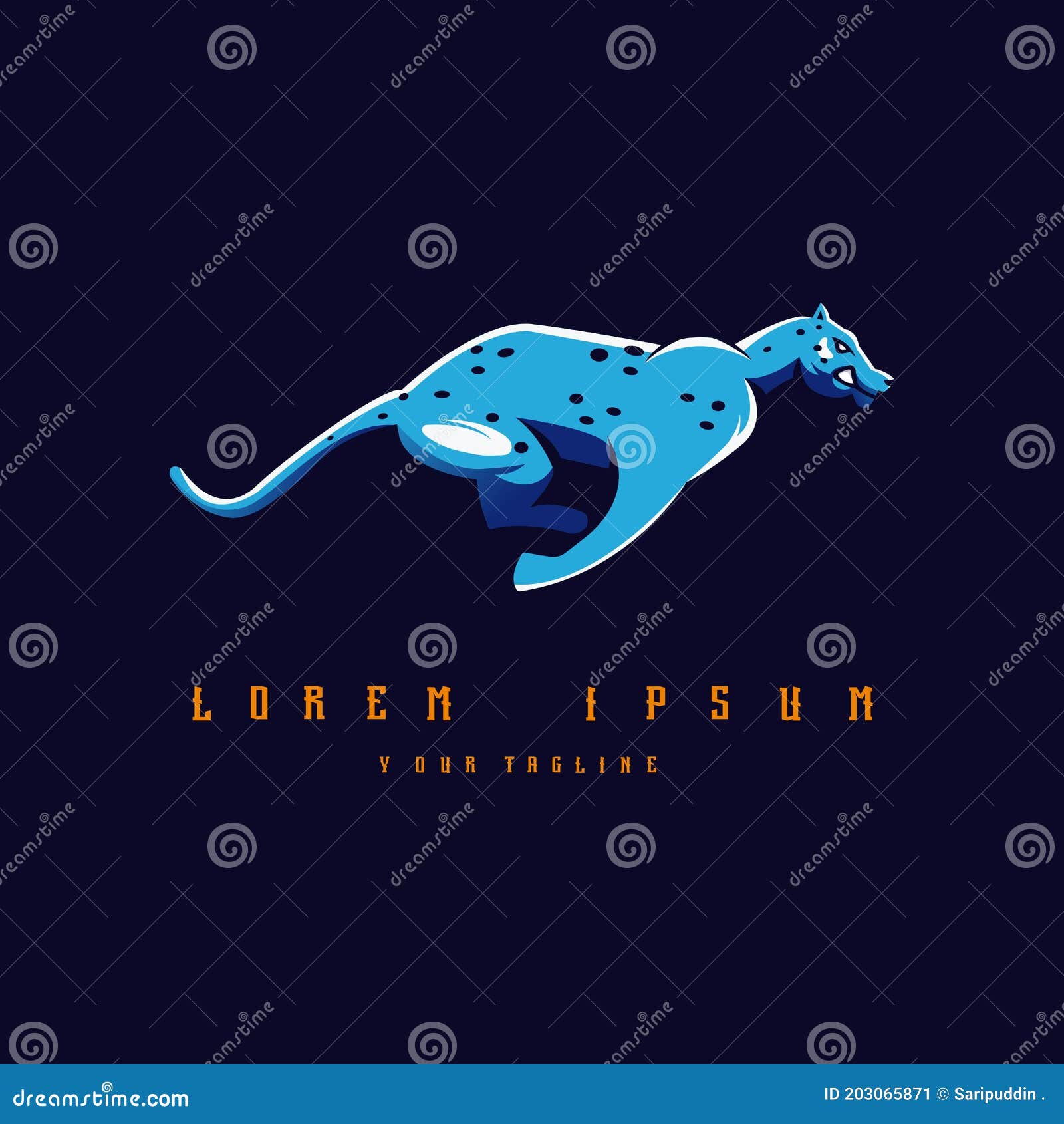 Leopard sport logo stock vector. Illustration of animal - 203065871