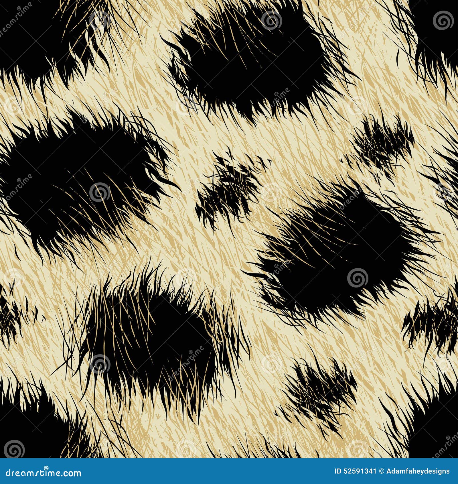 Leopard Spots Fur In A Seamless Pattern Stock Illustration - Image ...
