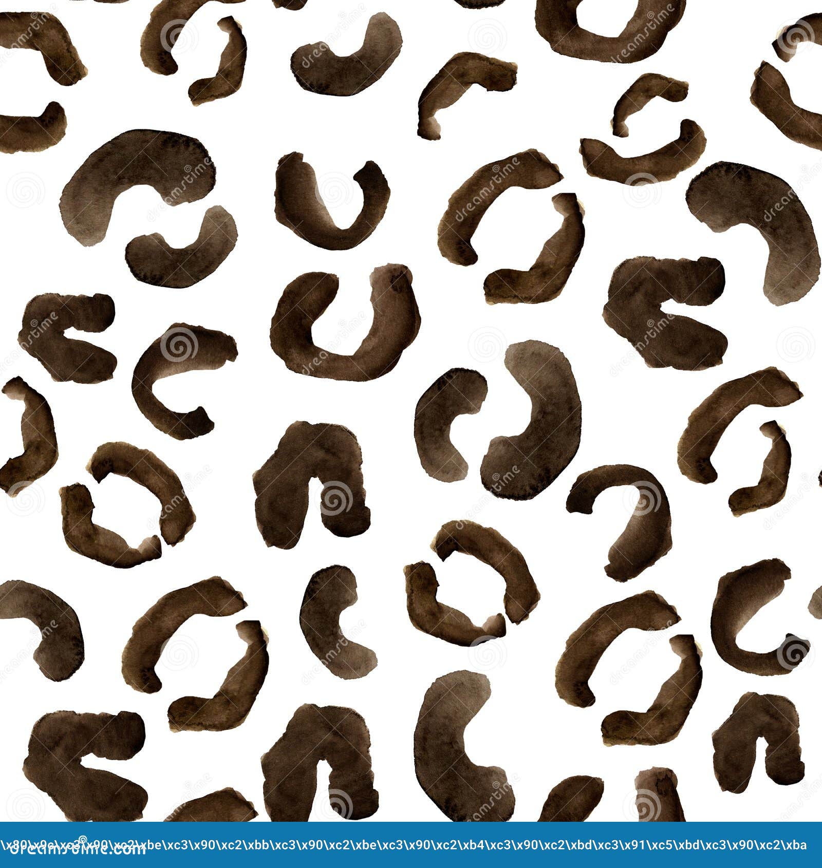 Leopard Spots Watercolor Seamless Pattern Stock Image - Image of food ...