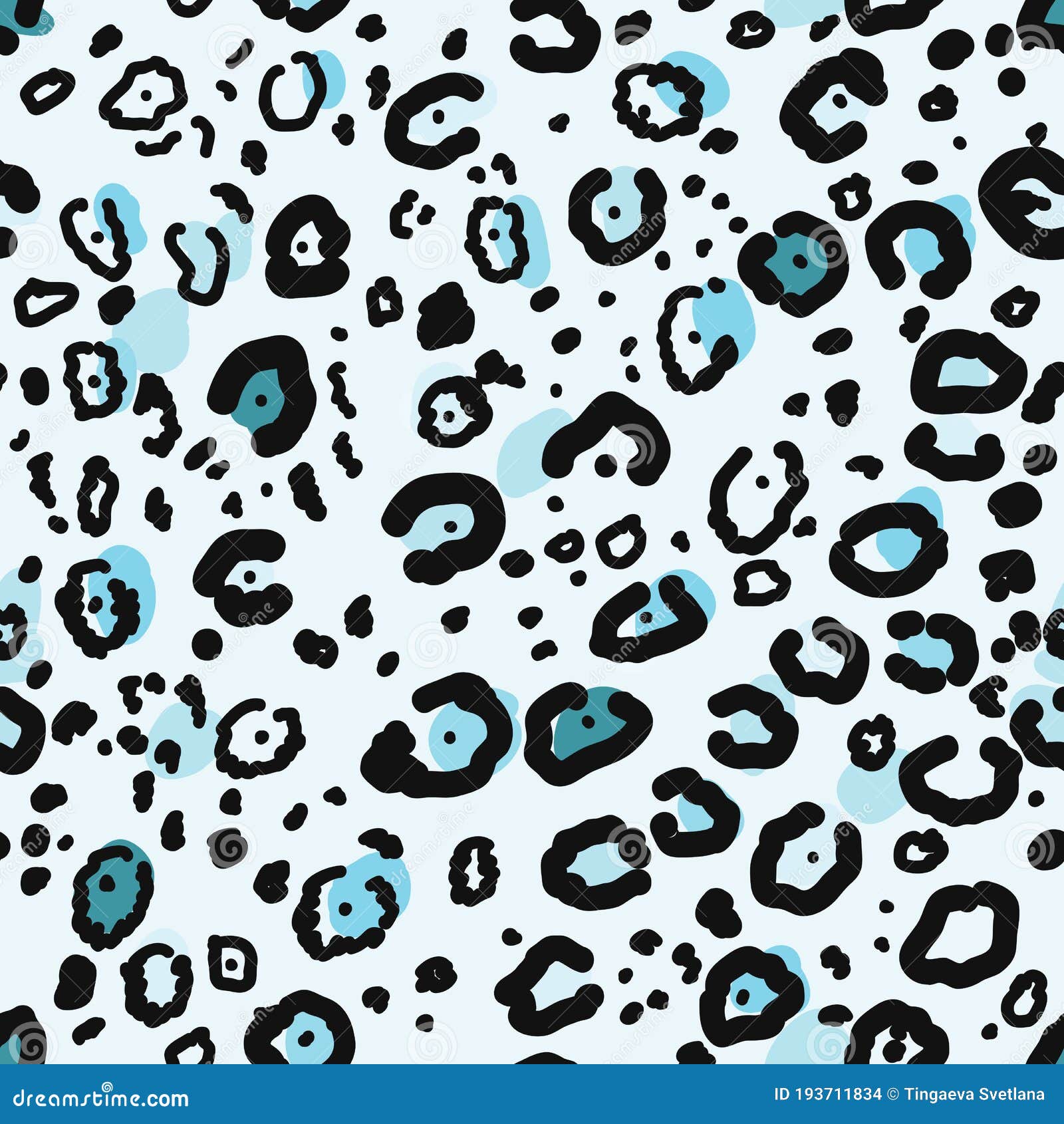 Leopard Spotted Texture Seamless Pattern Stock Vector - Illustration of ...