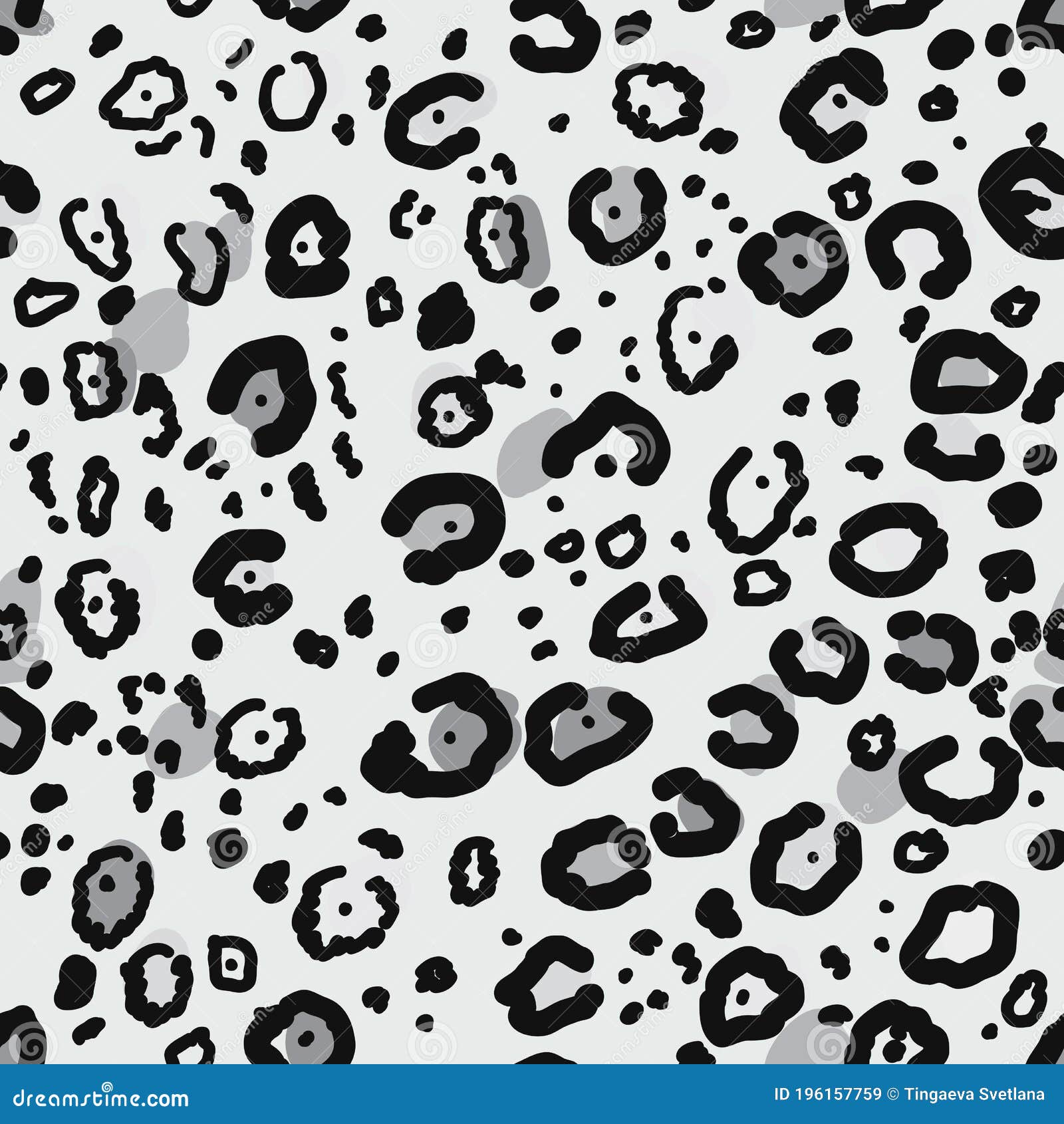 Leopard Spotted Texture Seamless Pattern Stock Vector - Illustration of ...