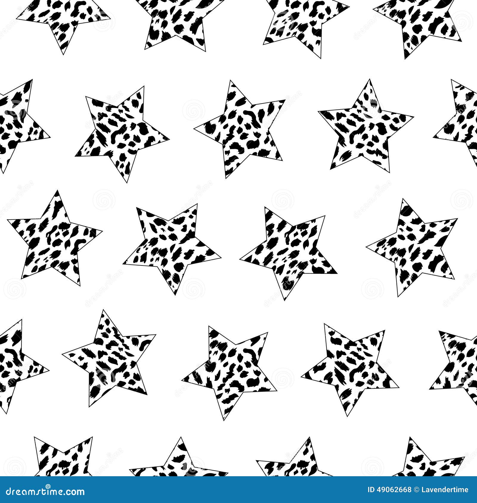 Leopard Star Shapes Seamless Vector Print Stock Vector - Illustration ...