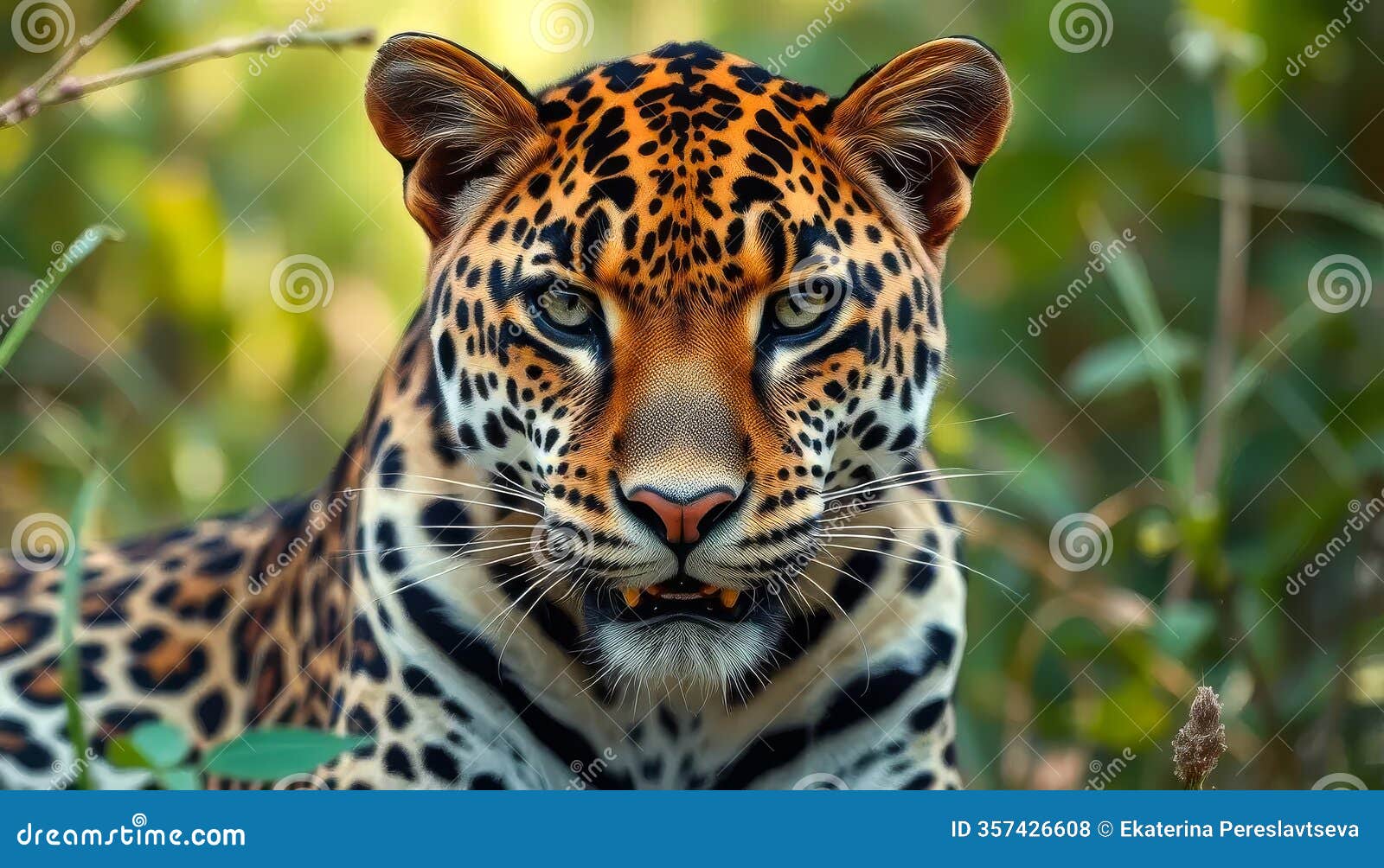 Leopard is Staring at the Camera with Its Mouth Open Stock Photo ...