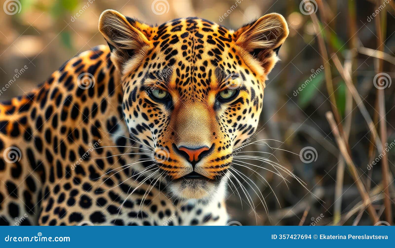Leopard is Staring at the Camera with Its Mouth Open Stock Photo ...