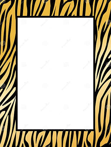 Leopard / tiger border stock vector. Illustration of colour - 24254952