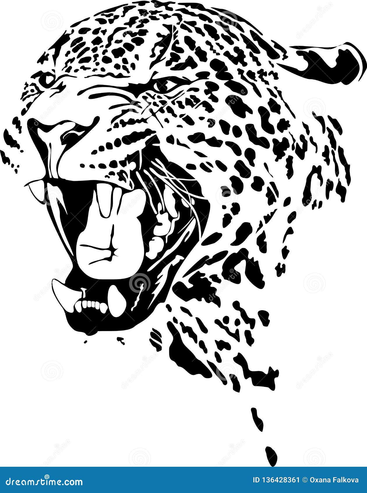 Leopard stock vector. Illustration of abstract, jubatus - 136428361