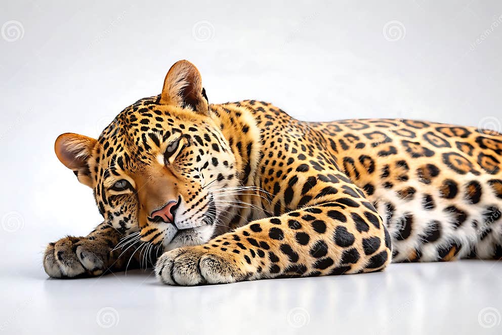 Leopard white background stock photo. Image of african - 333678656